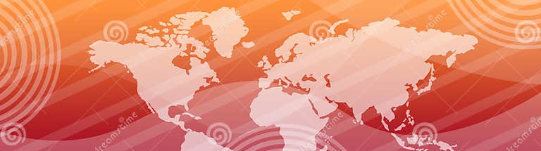 Web Header / Banner World Map Stock Illustration - Illustration of ...