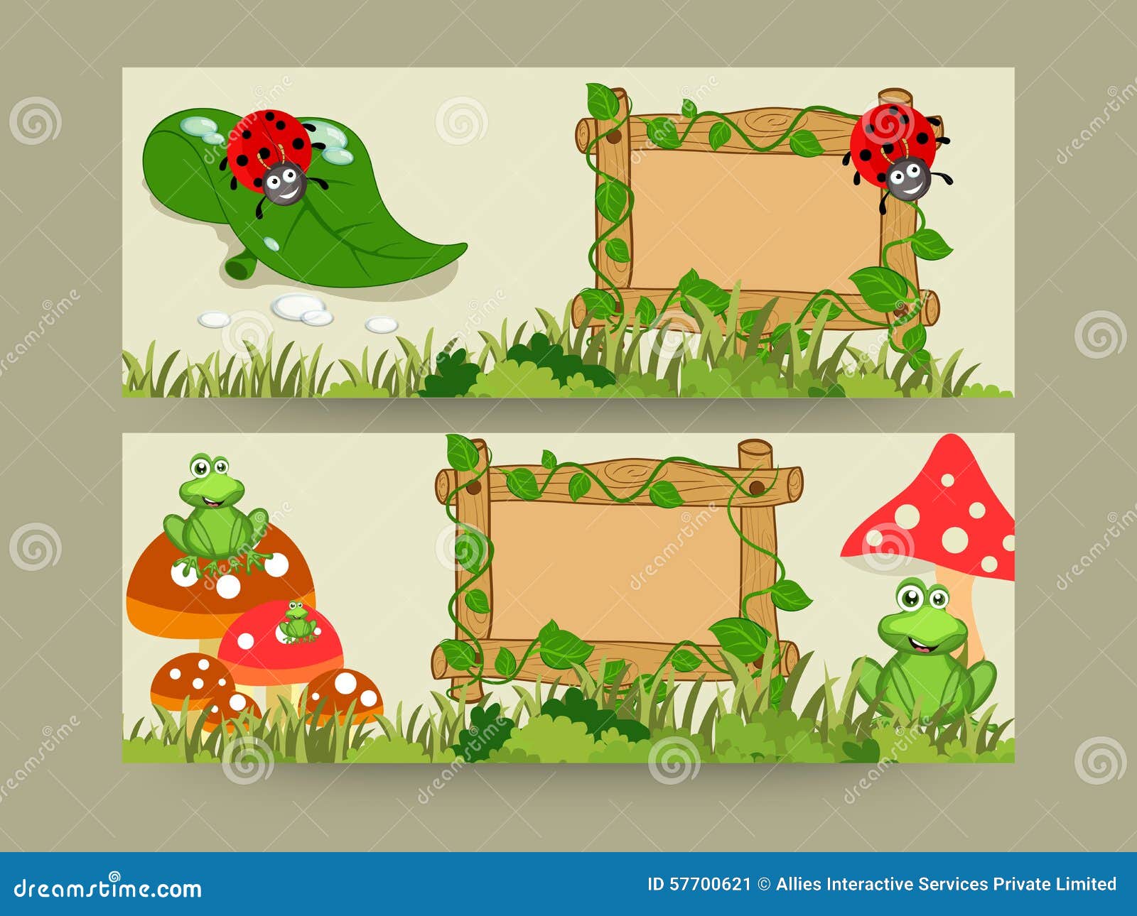 Web Header with Blank Space. Stock Illustration - Illustration of frame ...