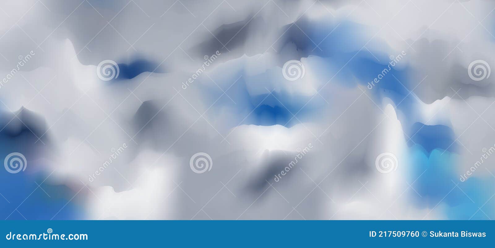 Web Header Cloud Background Design with Liquid Ash and Blue Paint Flow ...
