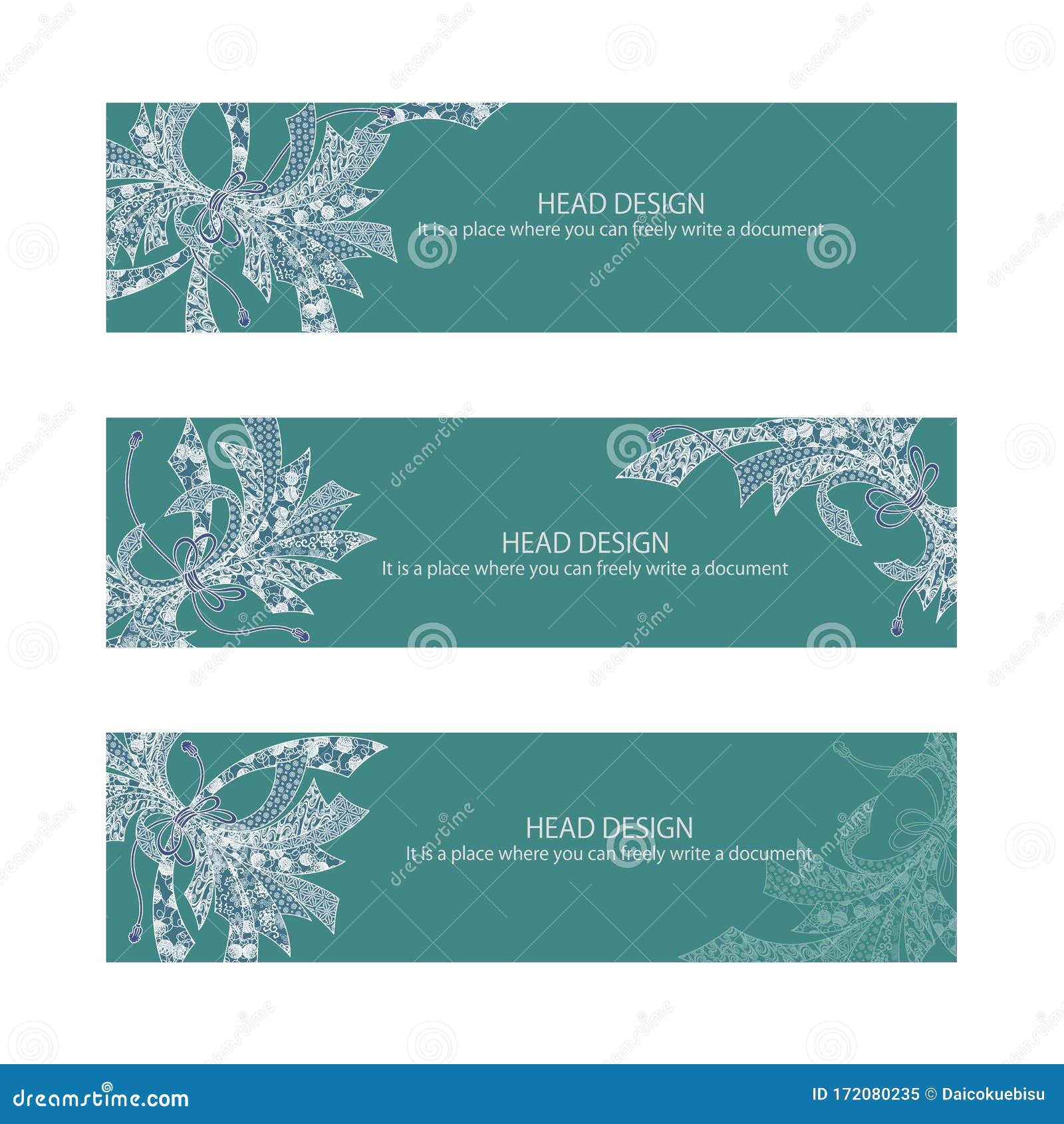 Web Header Design Using the Japanese-style Tradition Design, Stock ...