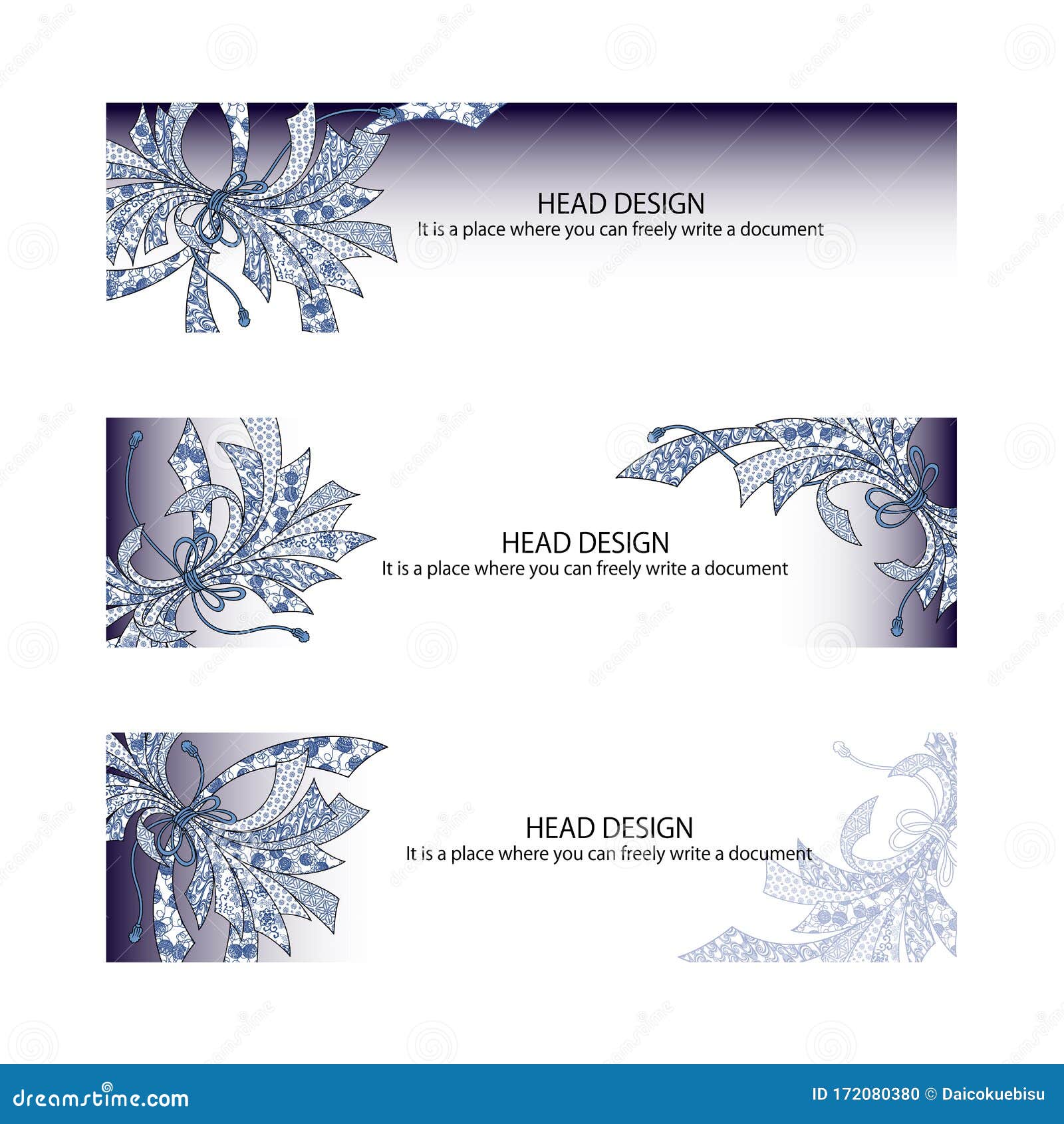 Web Header Design Using the Japanese-style Tradition Design, Stock ...