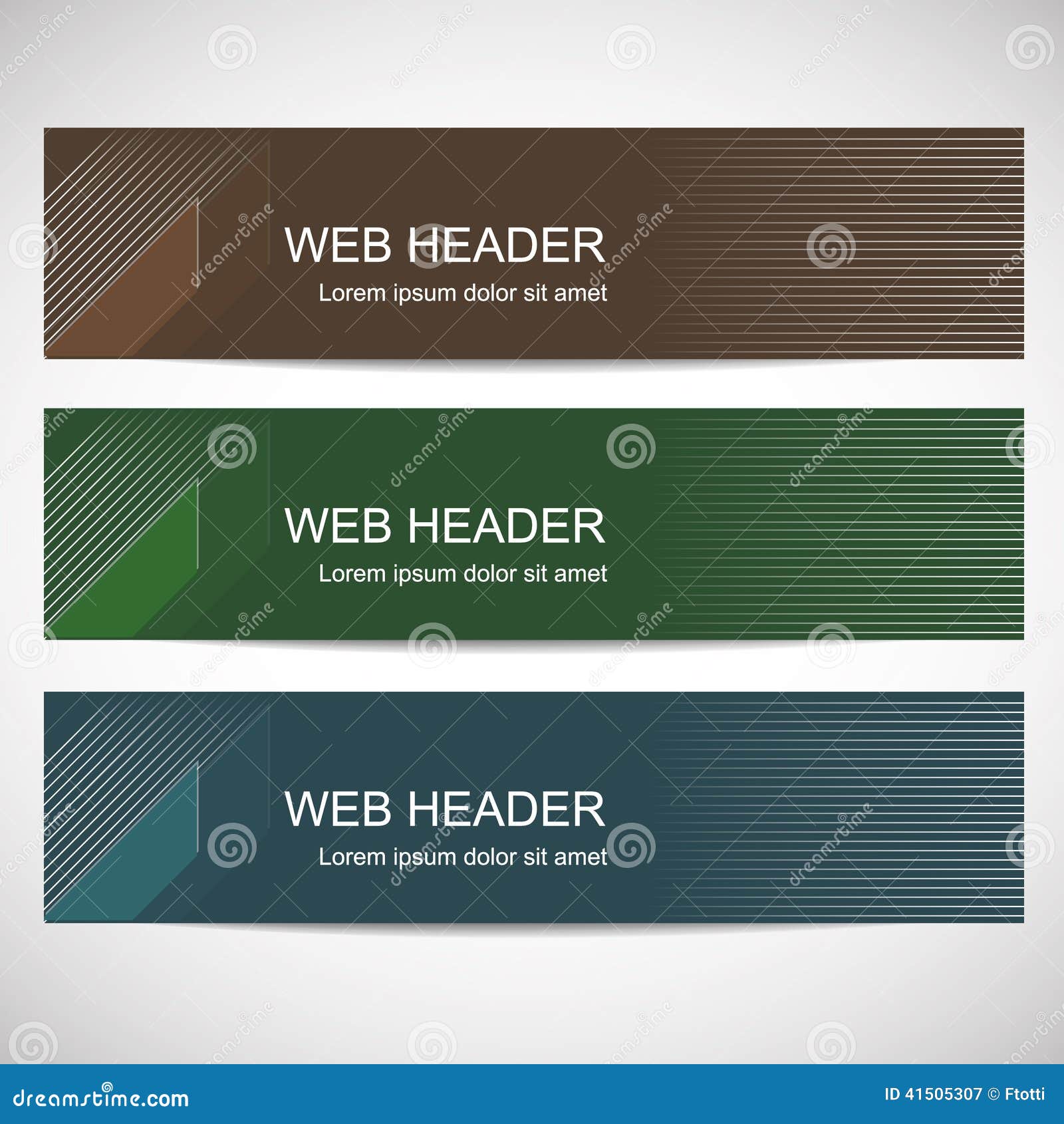 Web Header in Flat Design Style Stock Vector - Illustration of ...