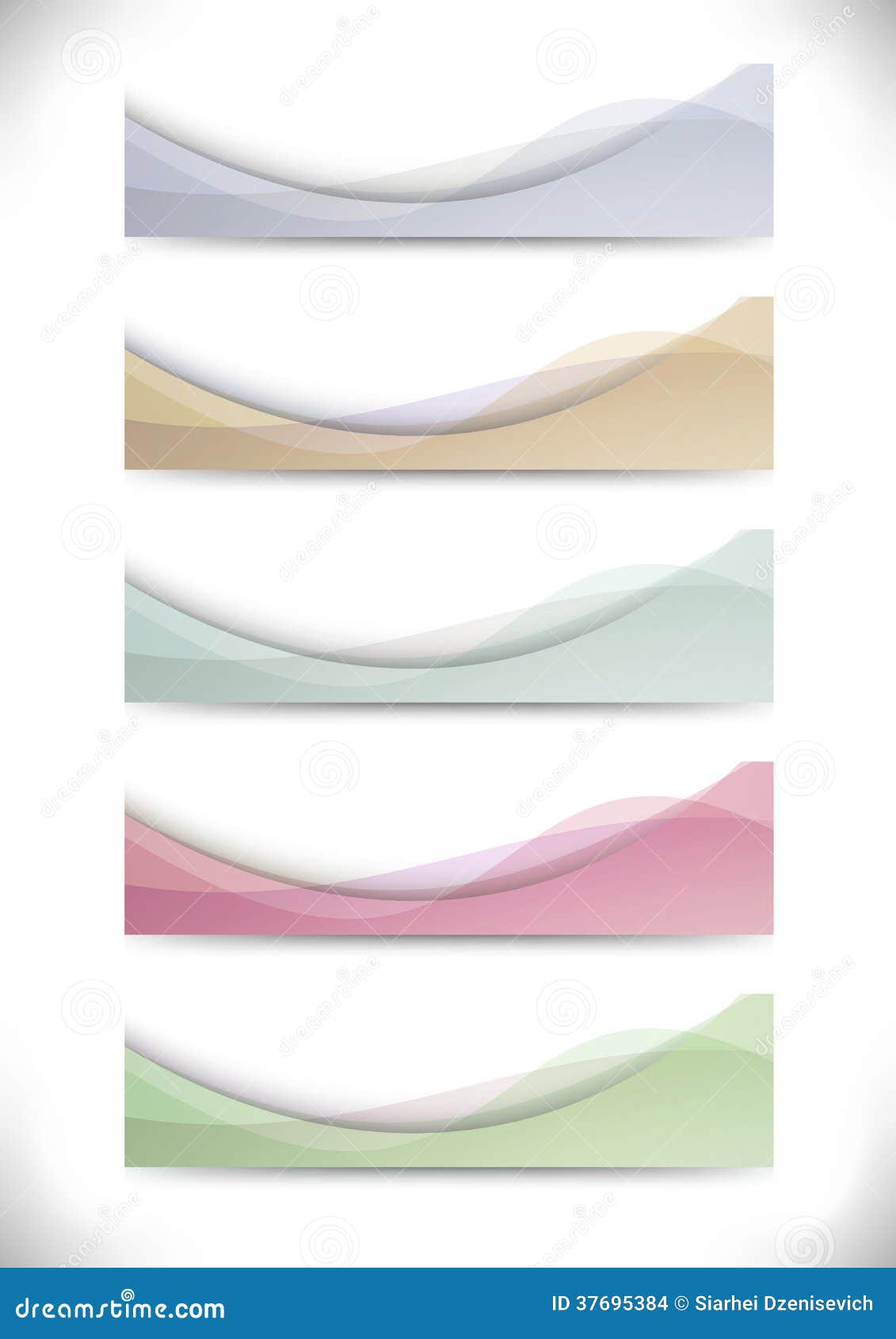 Web Headers Collection - Borders with Swooshes Stock Vector ...