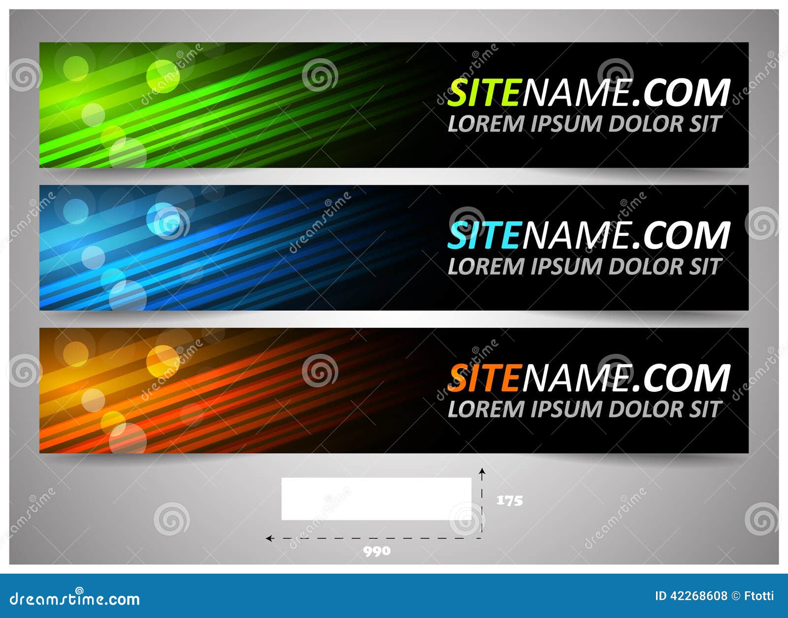 Web Headers with Precise Dimension, Set of Banners Stock Vector ... Web Headers with Precise Dimension, Set of Banners Stock Vector ...