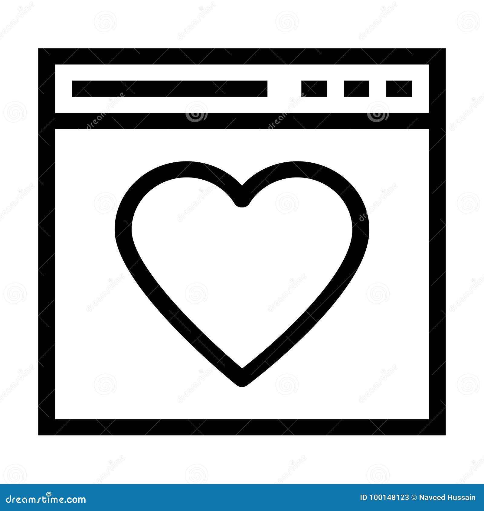 Web heart icon stock vector. Illustration of health - 100148123