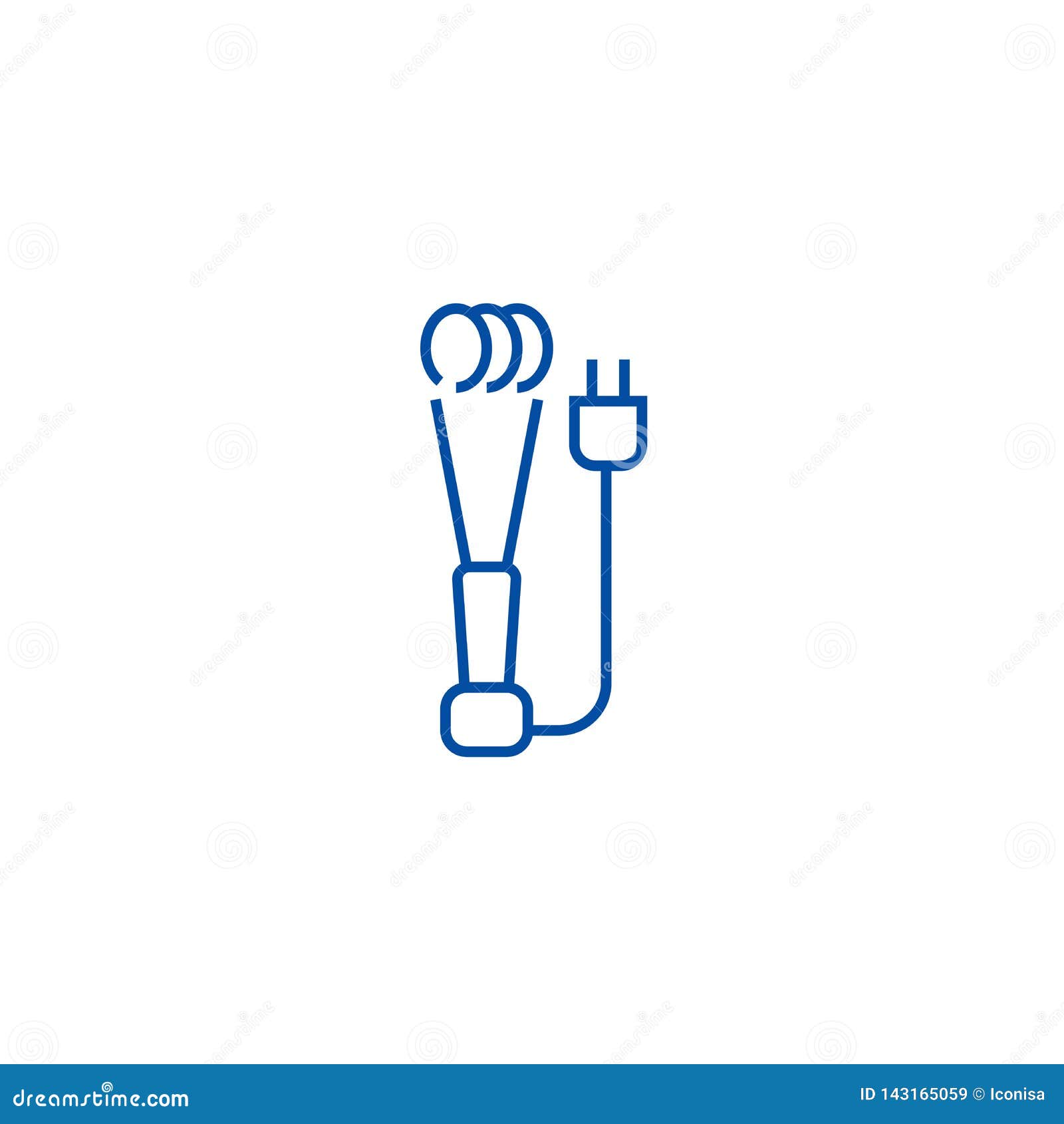 Heating Water Element Line Icon Concept. Heating Water Element Flat ...