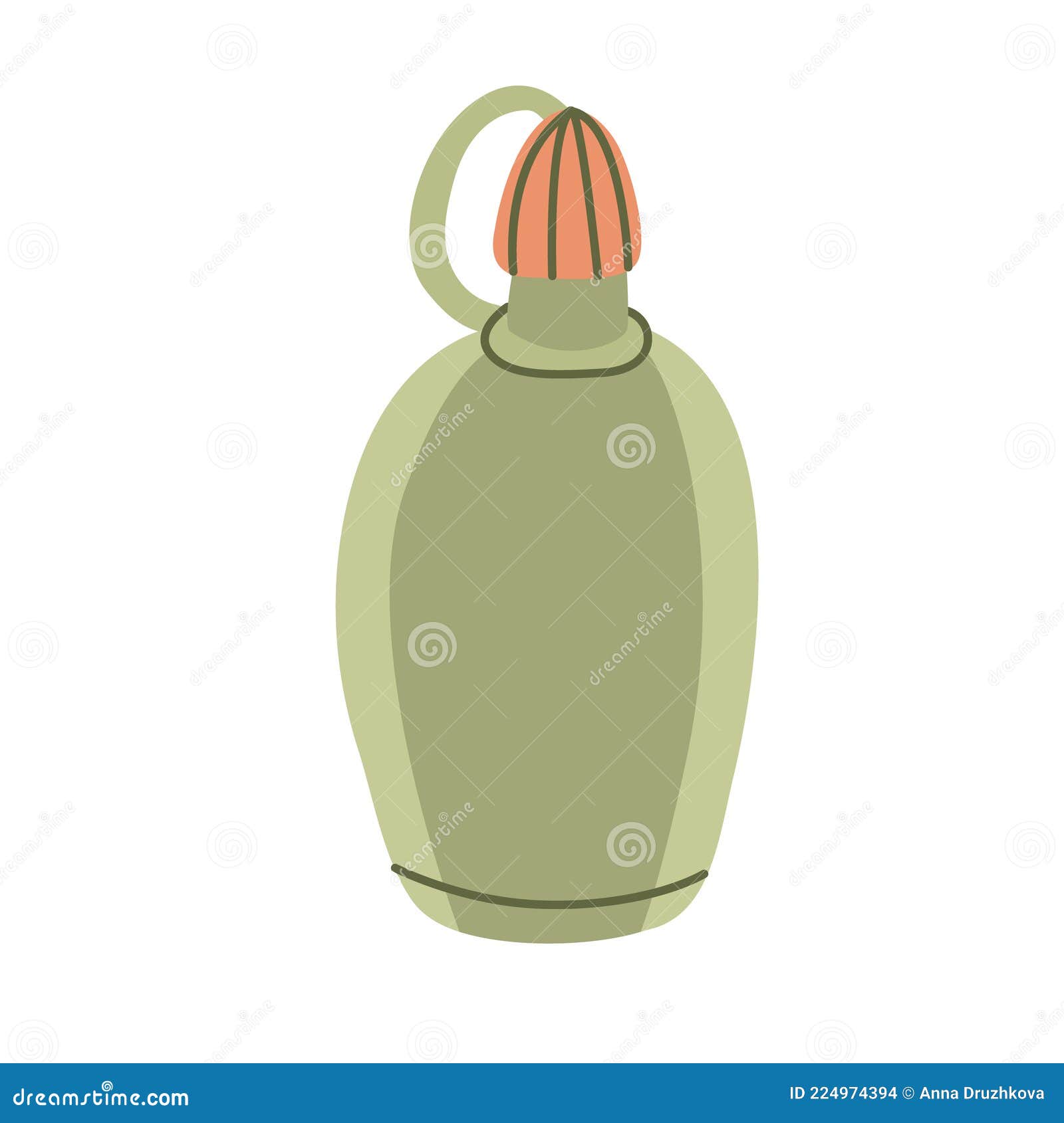 Flask Hand Drawn Vector Doodle Illustration. Cartoon Flask. Isolated On ...