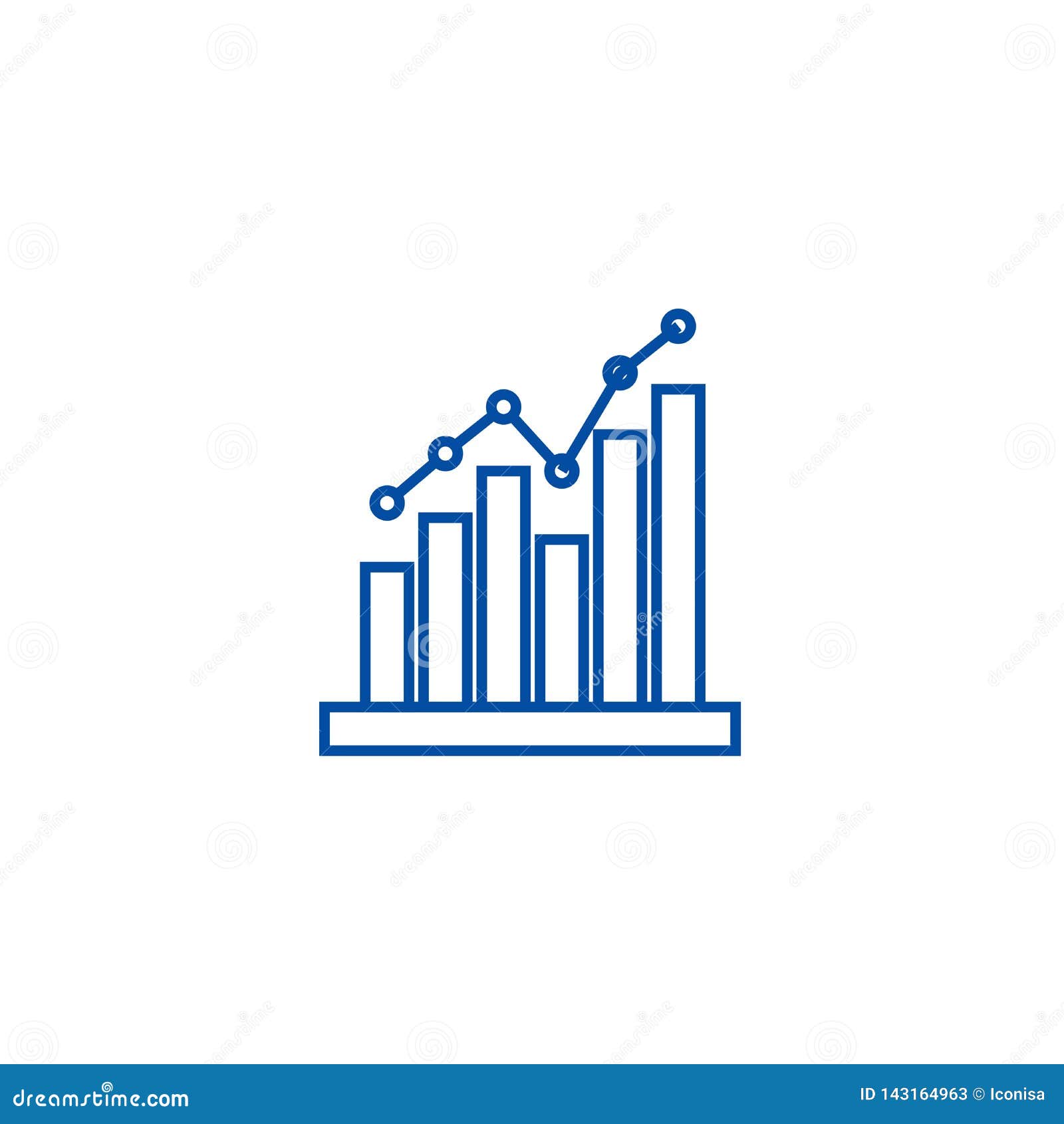 Histogram Line Icon Concept. Histogram Flat Vector Symbol, Sign ...