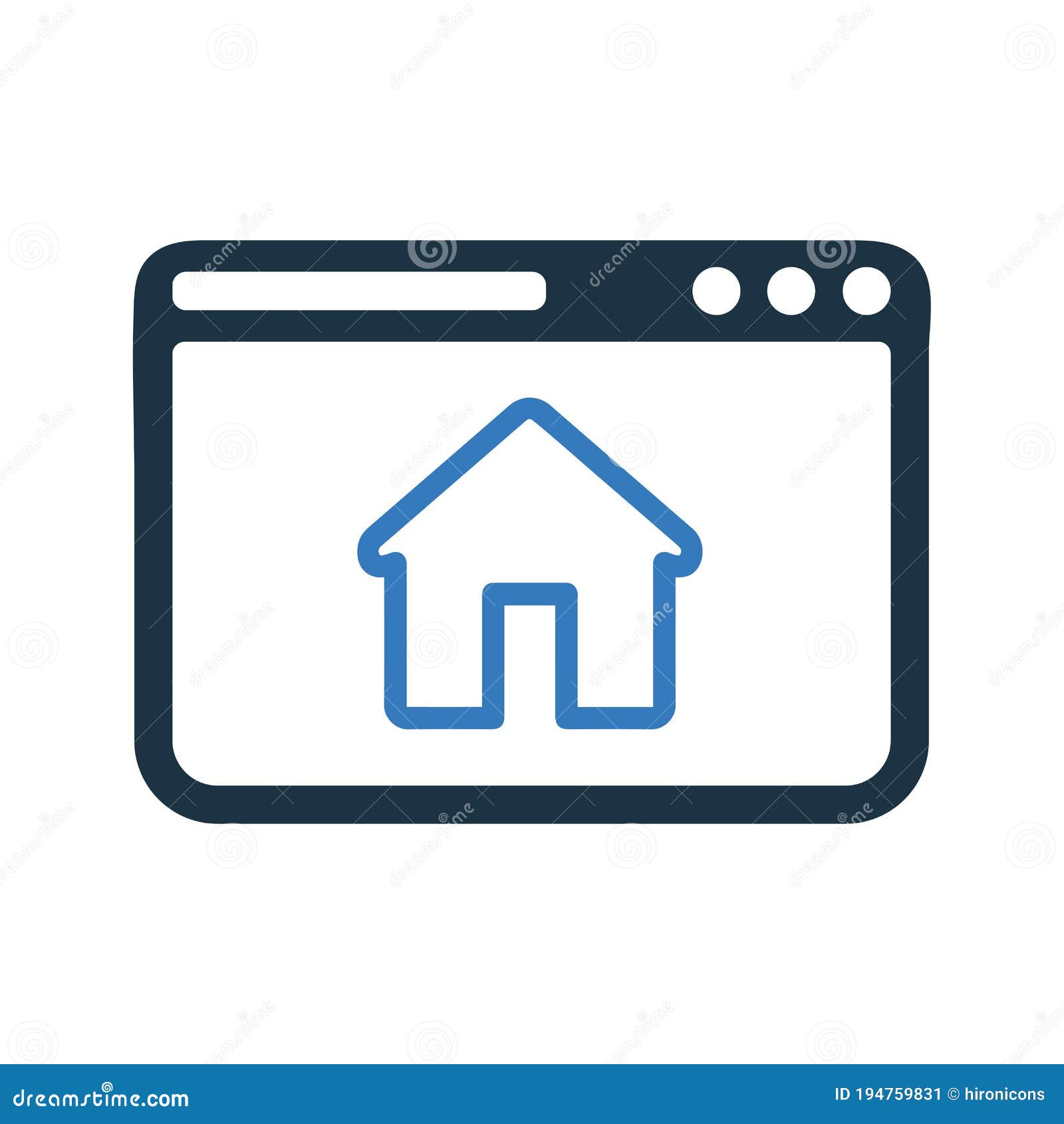 Homepage Icon. Home Button. House Silhouette Symbol. Vector ...