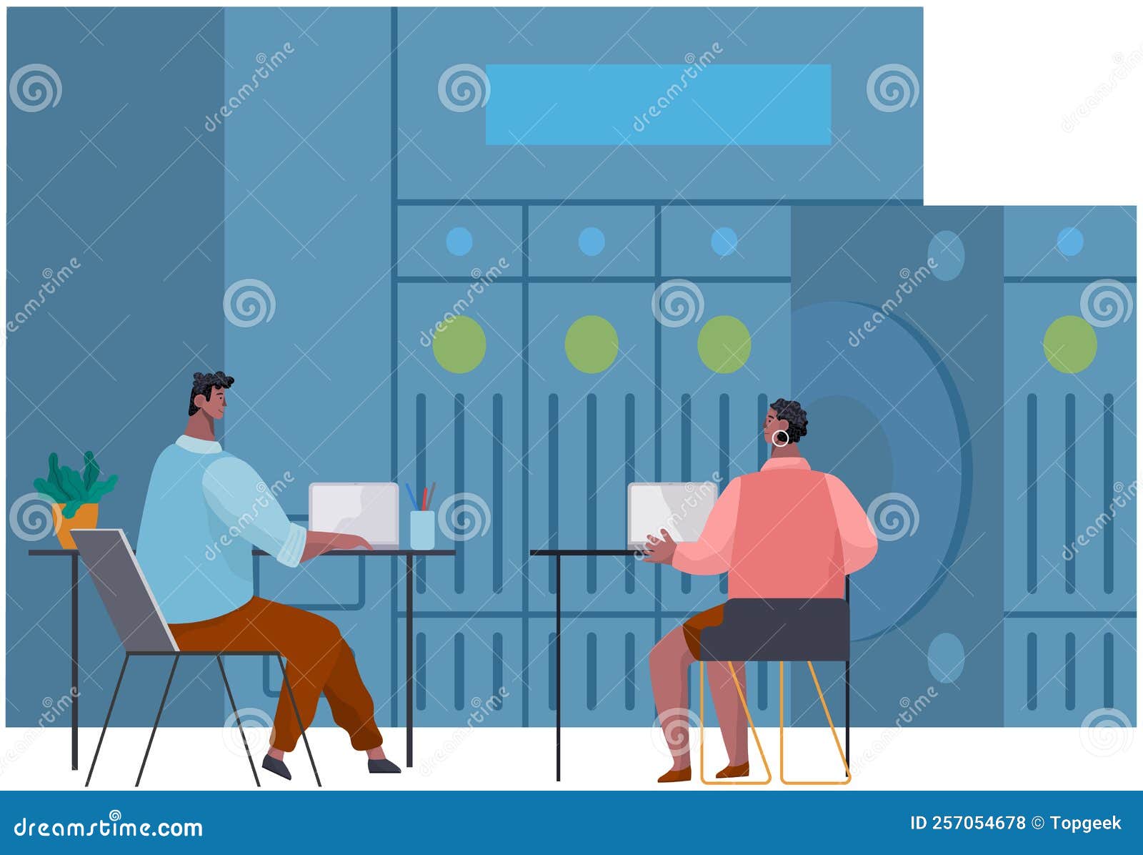 Web Hosting And Administrators In Virtual Server Room, Datacenter And ...