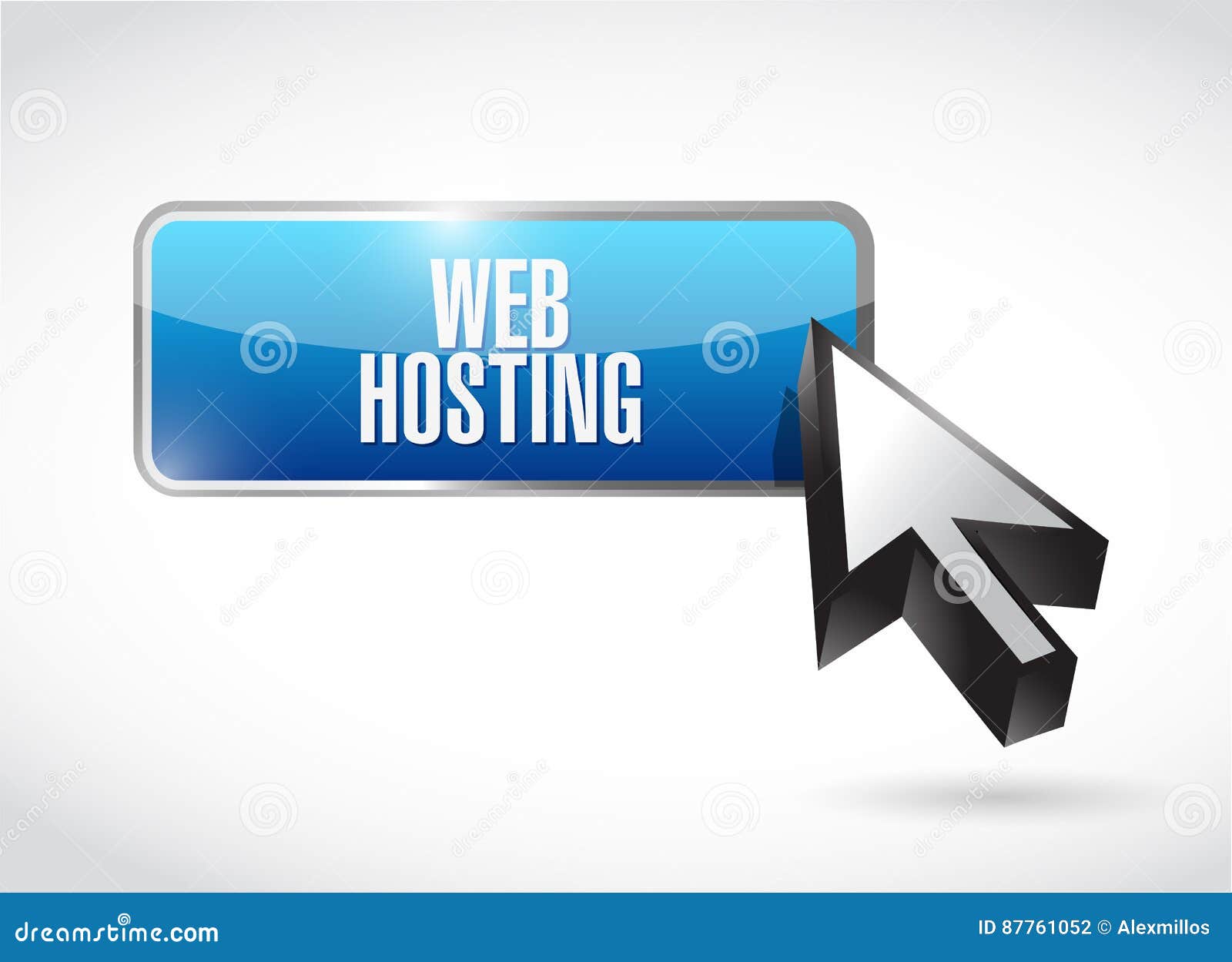 Web Hosting Button Sign Concept Stock Photo - Image of communication ...