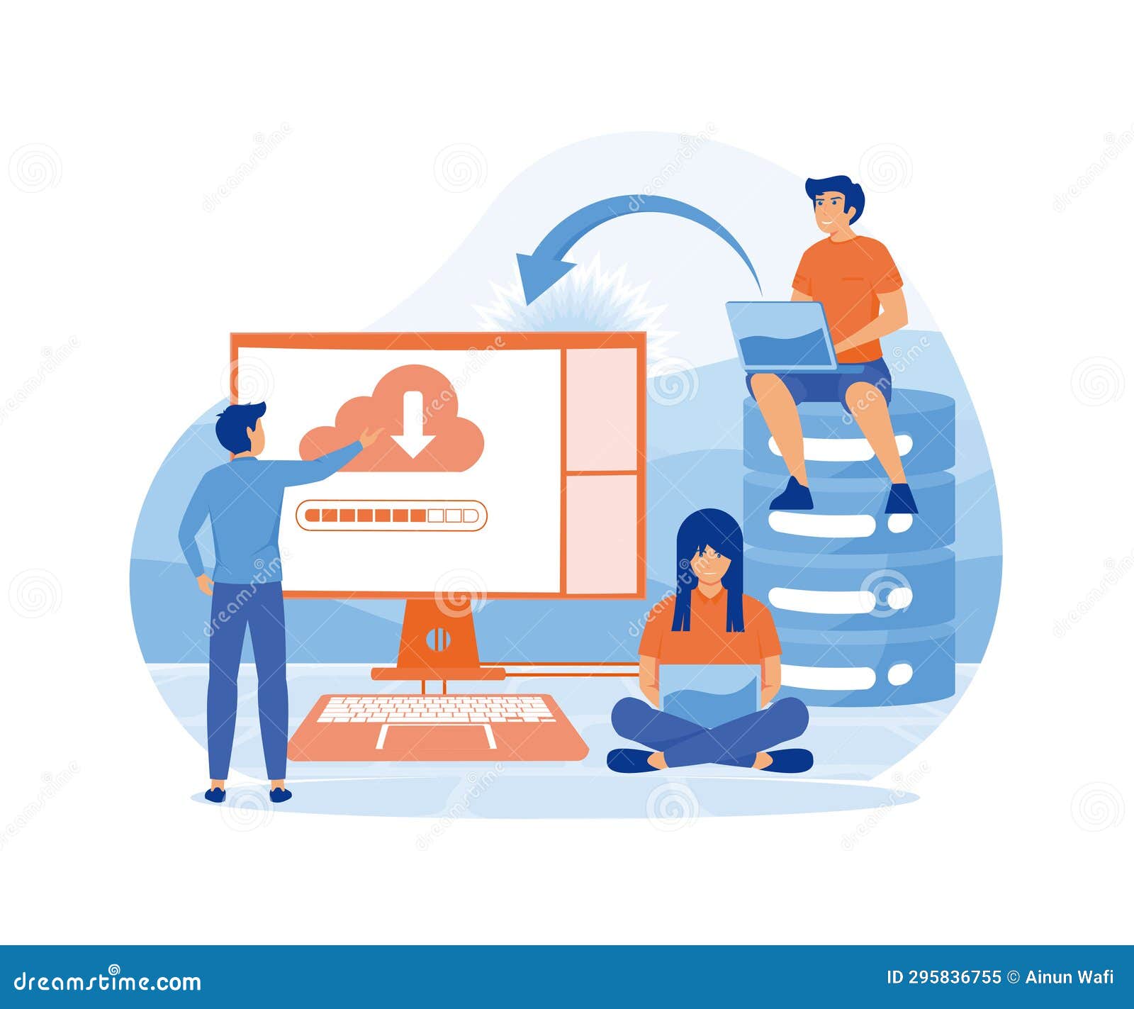 Web Hosting Concept. Online Database, Server, Web Data Center, Cloud Computing, Technology ...