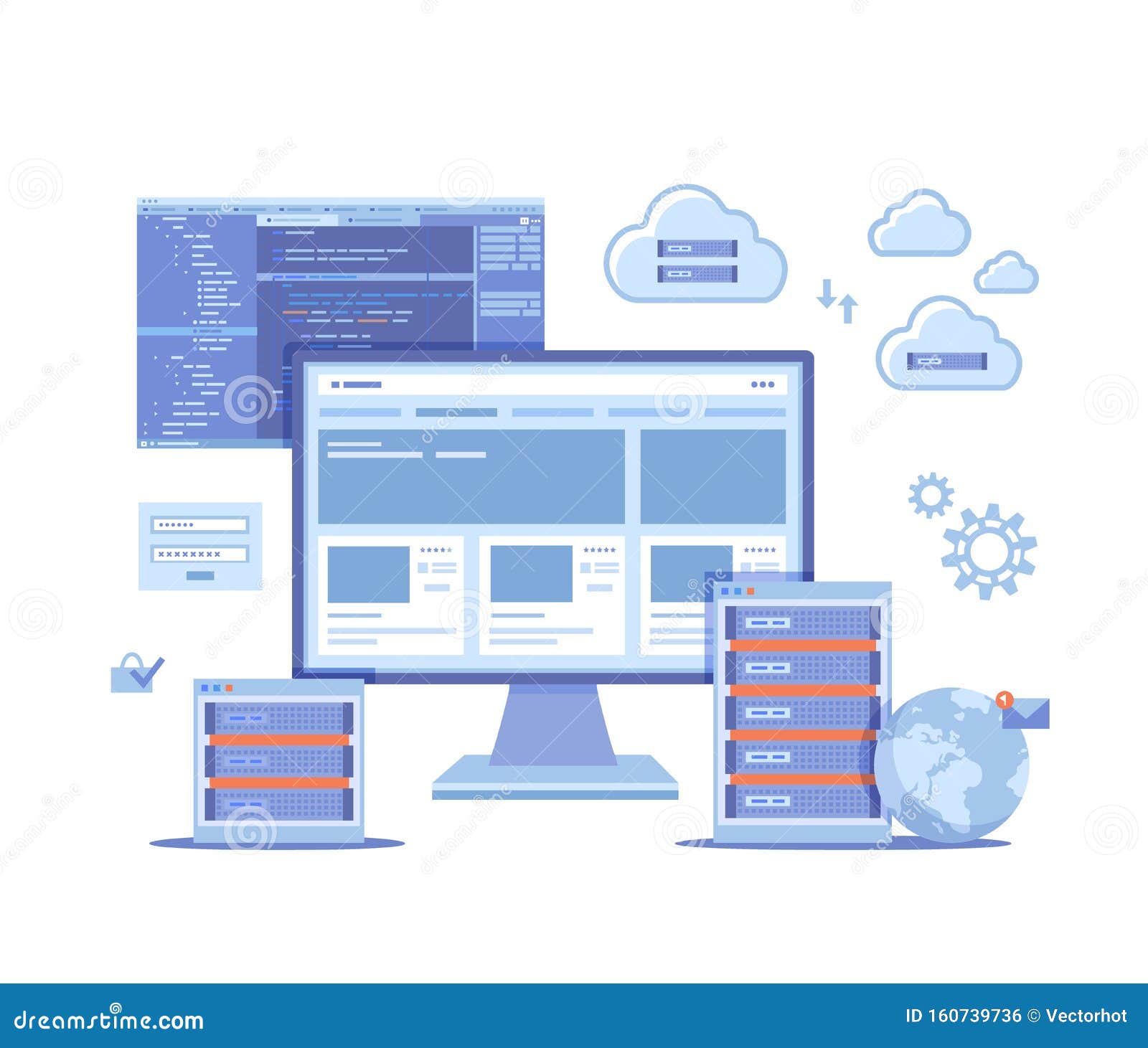 Processing Servers Stock Illustrations – 925 Processing Servers Stock ...