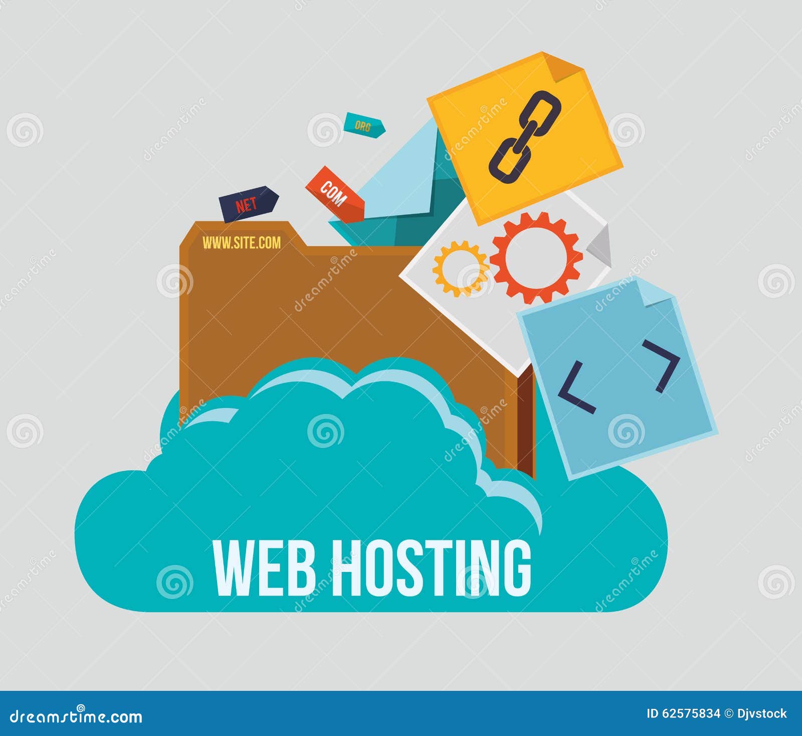 Web hosting design stock vector. Illustration of guaranteed - 62575834