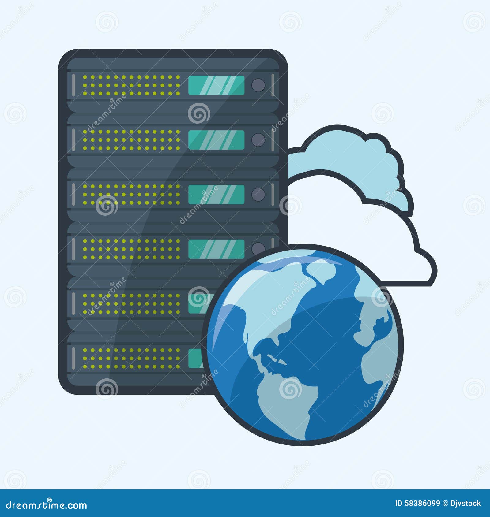 Web hosting design. stock vector. Illustration of internet - 58386099