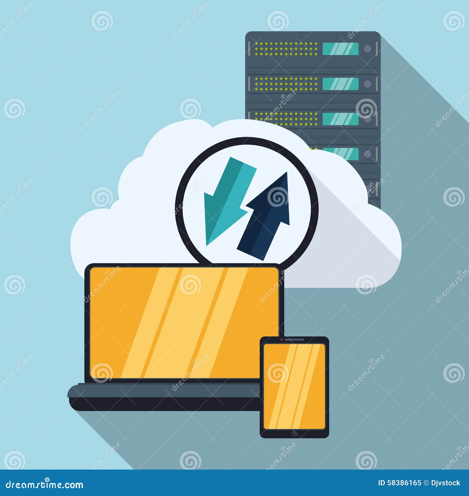 Web hosting design. stock vector. Illustration of communication - 58386165