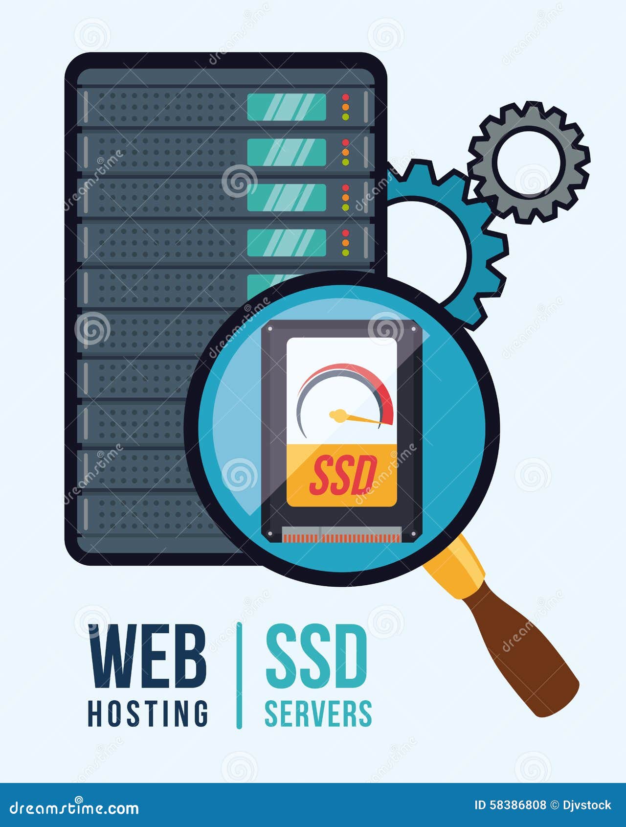 Web hosting design. stock vector. Illustration of service - 58386808