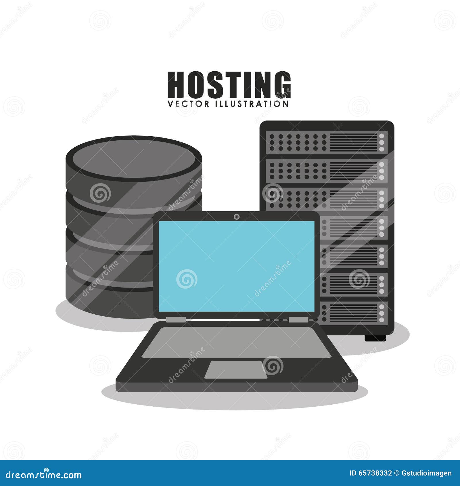 Web hosting design stock illustration. Illustration of service - 65738332