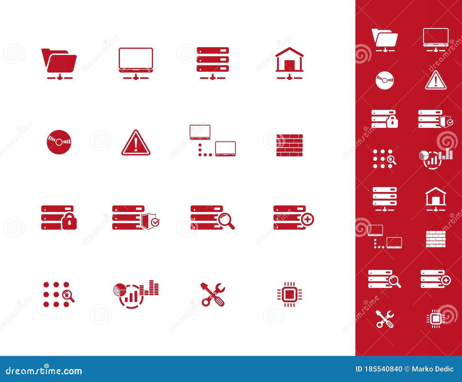 Web Hosting Icon Set. 16 Icon Set Stock Illustration - Illustration of ...