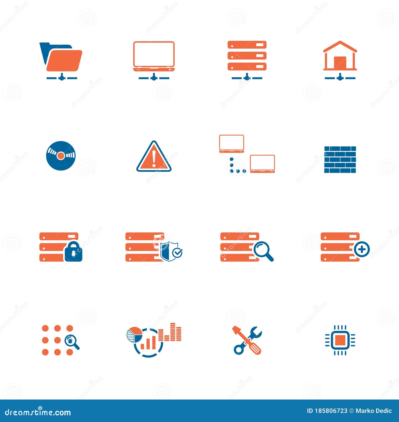 Web Hosting Icon Set. 16 Icon Set Stock Vector - Illustration of ...