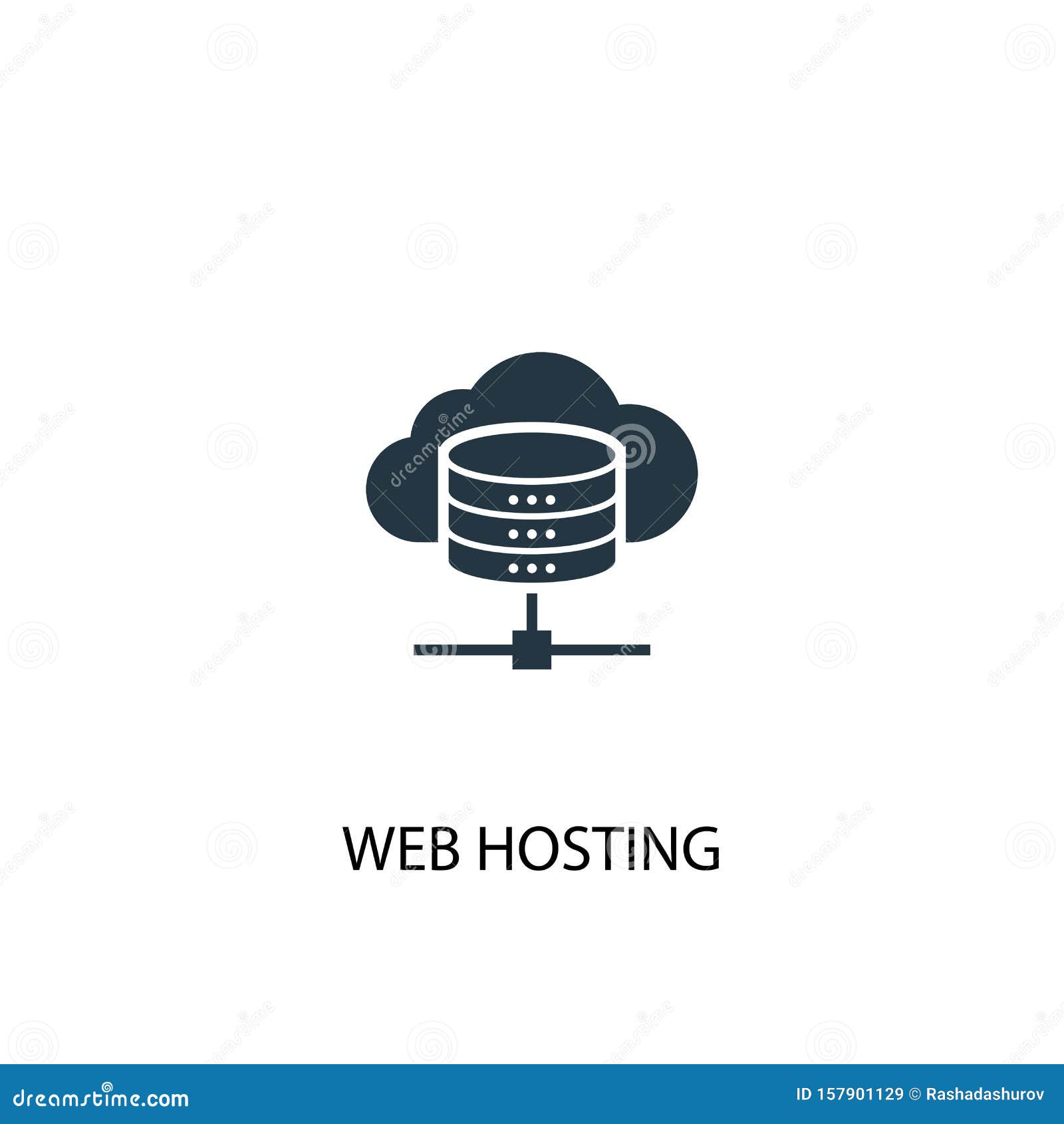 Web Hosting Icon. Simple Element Stock Vector - Illustration of ...