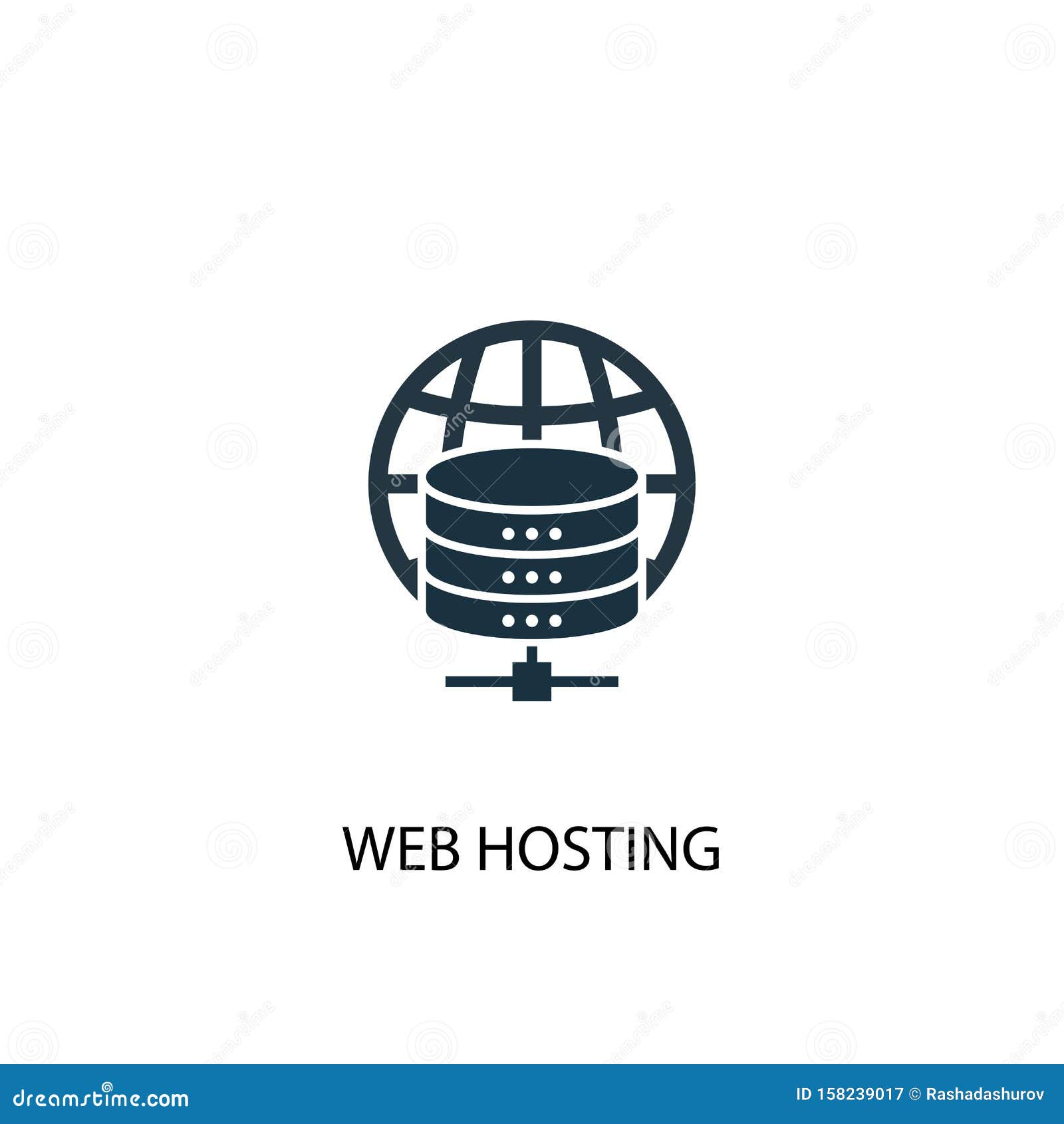 Web Hosting Icon. Simple Element Stock Vector - Illustration of ...