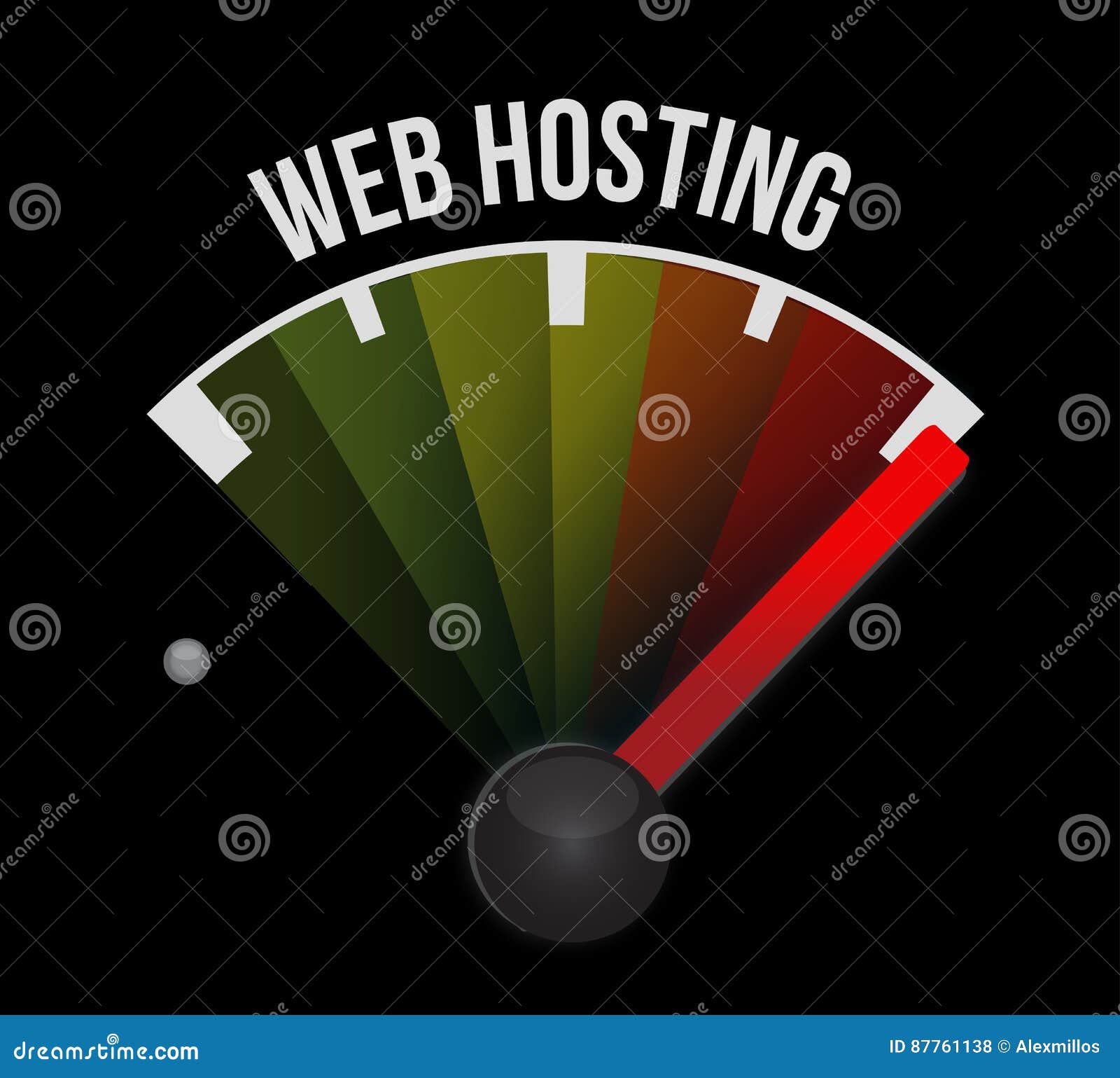 Web Hosting Meter Sign Concept Illustration Stock Illustration ...