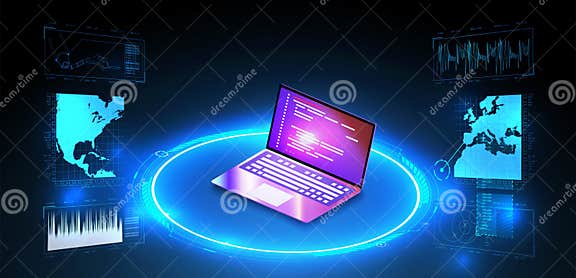 Web Hosting Or Programming Concept Web Programming Development Stock Vector Illustration Of