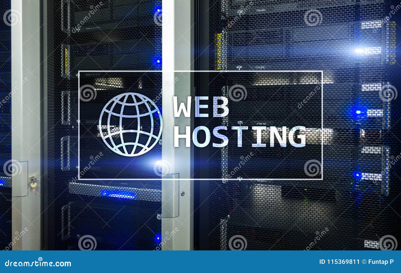 Web Hosting, Providing Storage Space and Access for Websites Stock ...