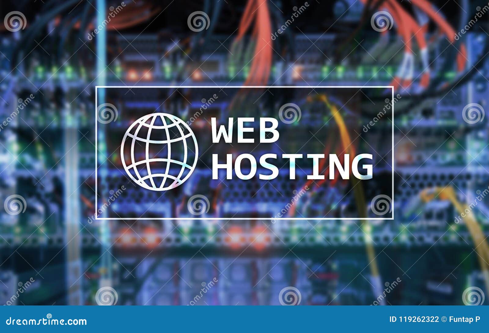 Web Hosting, Providing Storage Space and Access for Websites Stock ...