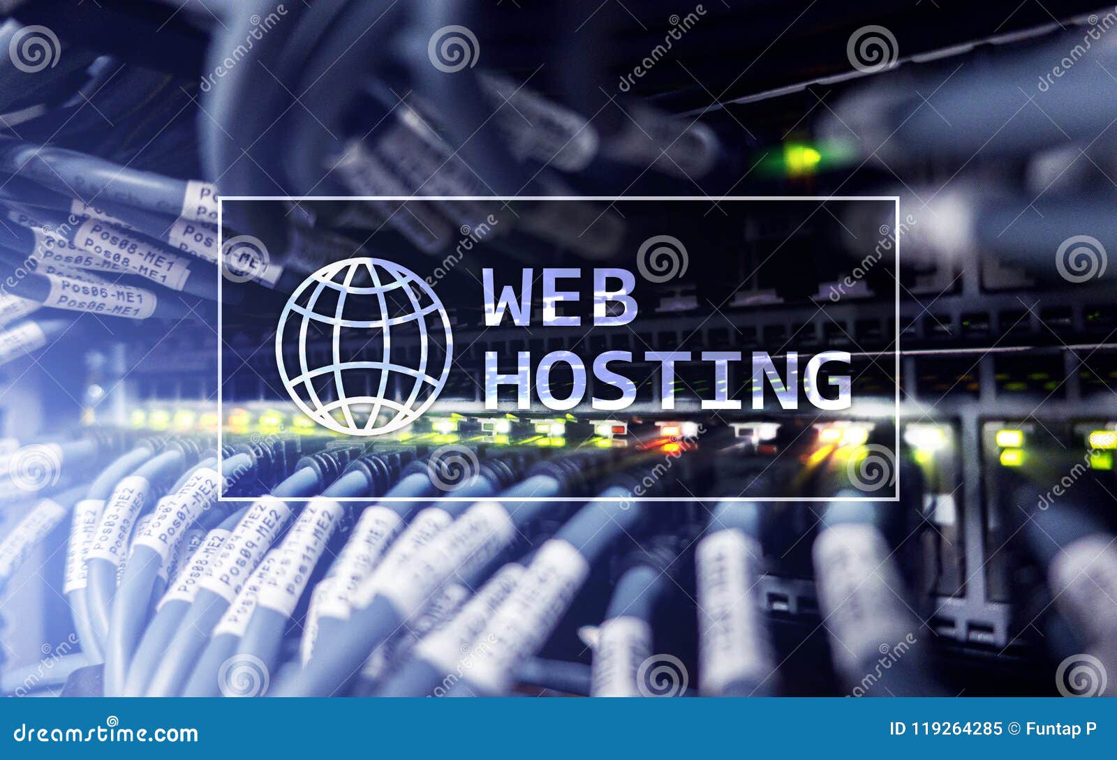 Web Hosting, Providing Storage Space and Access for Websites Stock ...