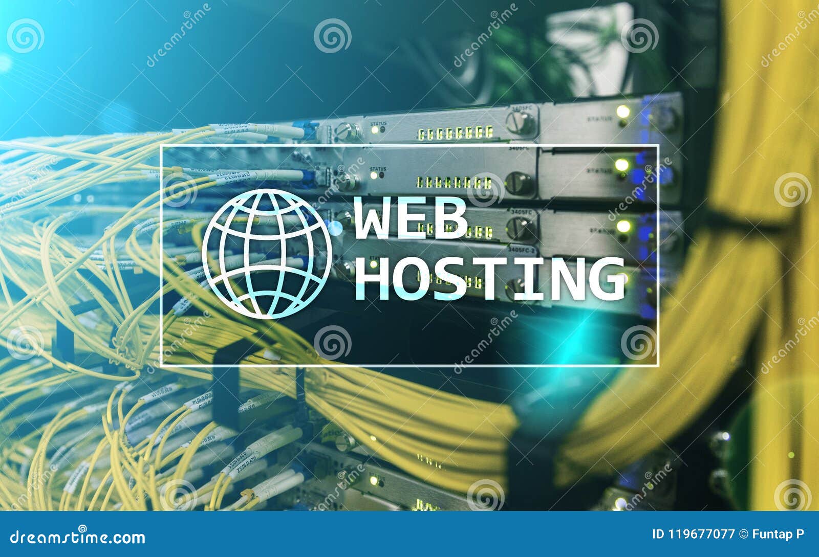 Web Hosting, Providing Storage Space and Access for Websites Stock ...