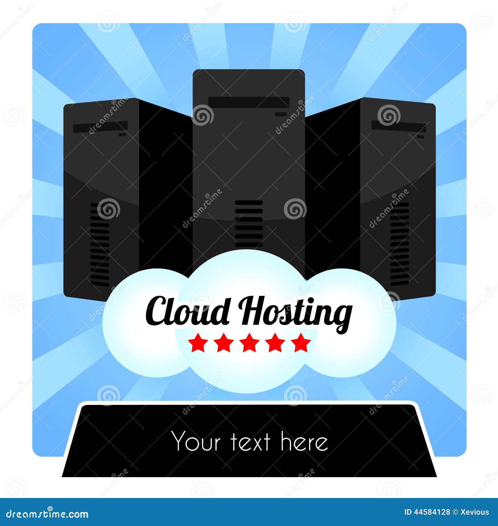 WEB HOSTING SERIES - CLOUD HOSTING TEMPLATE Stock Illustration ...