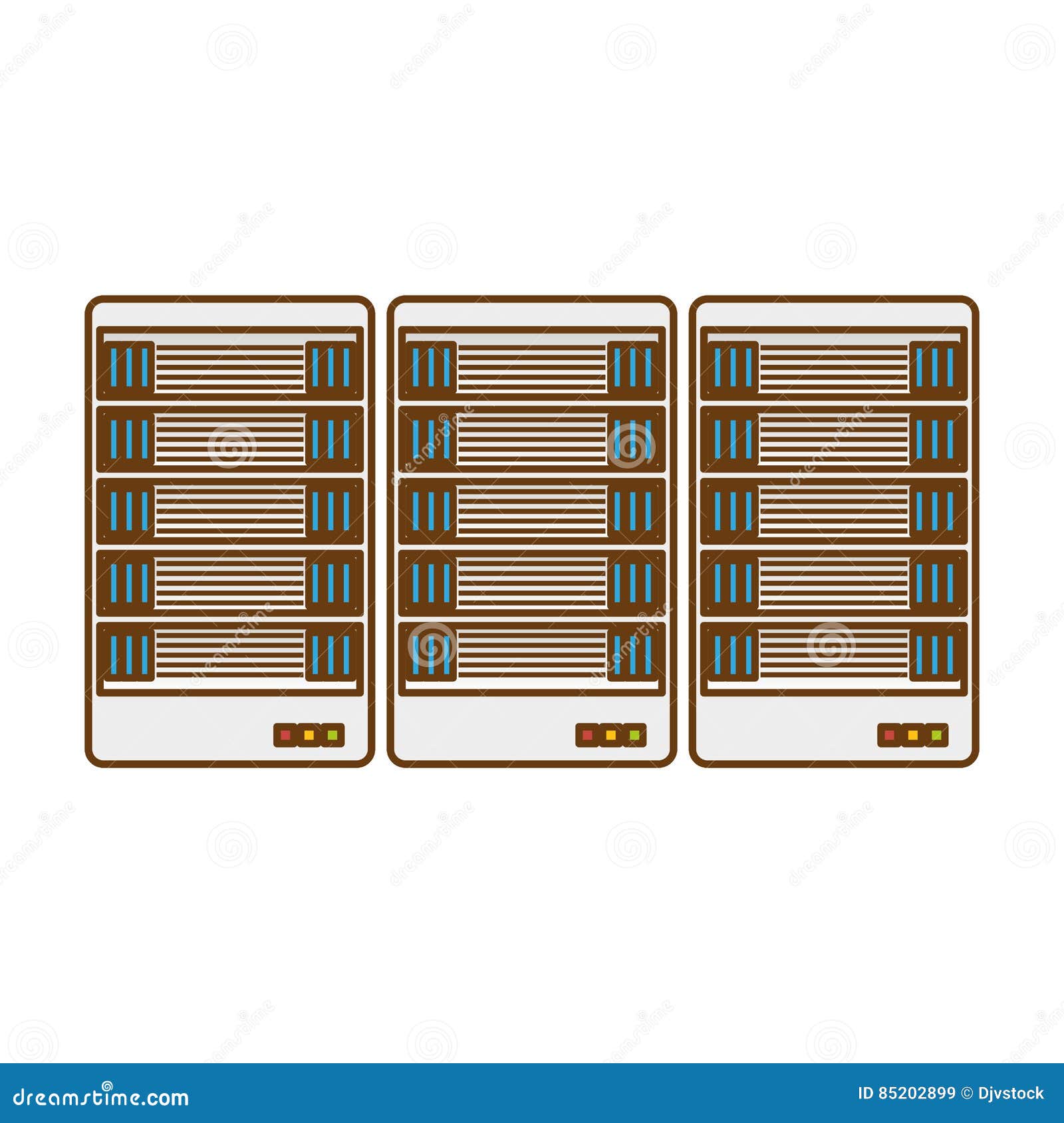Web Hosting Server Banner Icon Stock Illustration - Illustration of ...