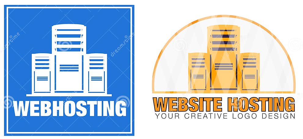 Web Hosting Server Company Logo Stock Illustration - Illustration of ...