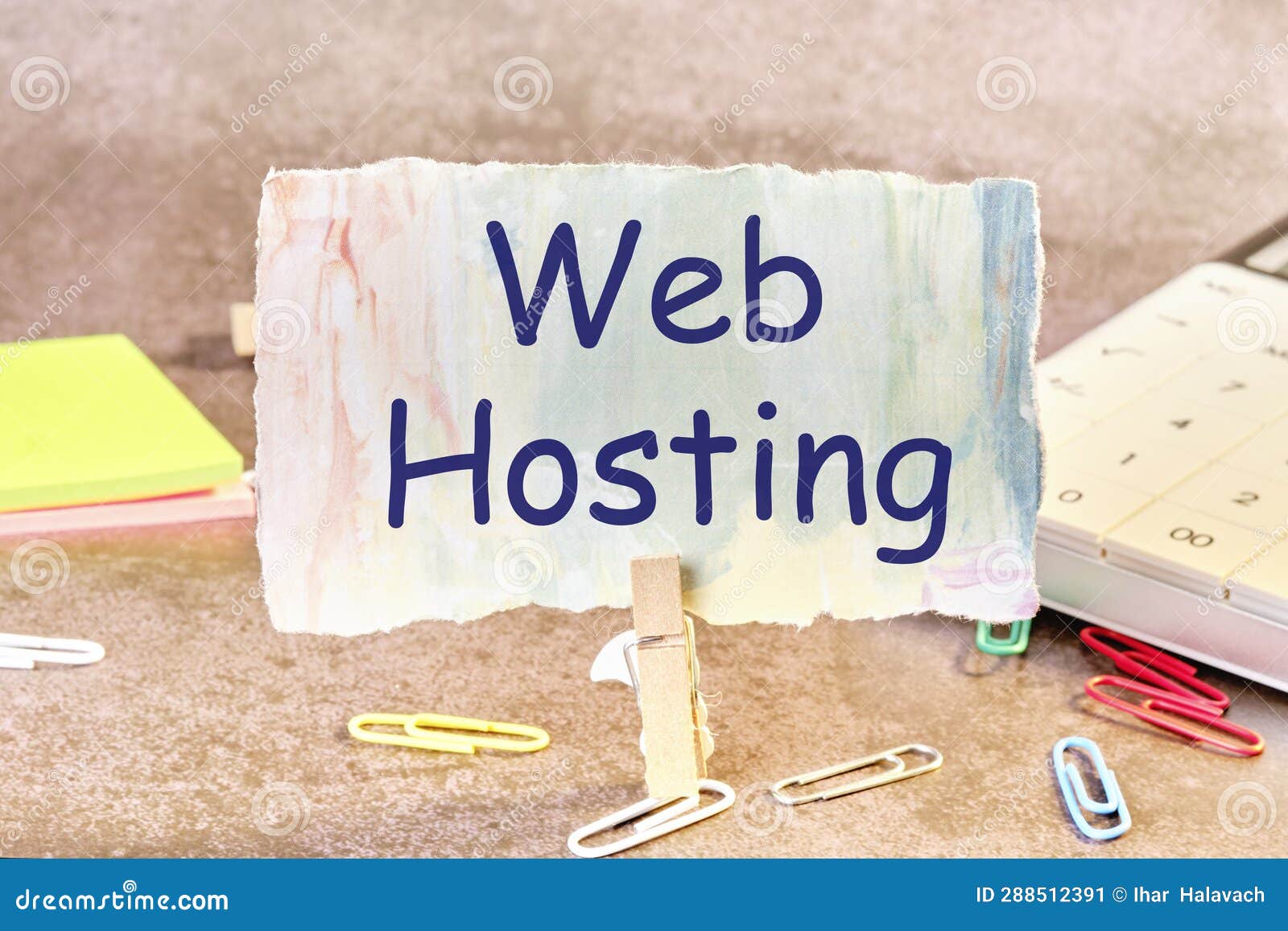 Web Hosting Text Written on Paper Next To Scattered Paper Clips ...