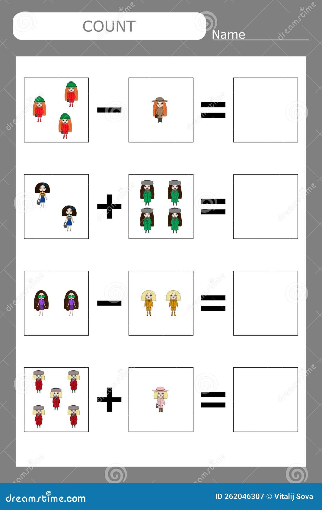 Educational Game for Children Stock Illustration - Illustration of ...