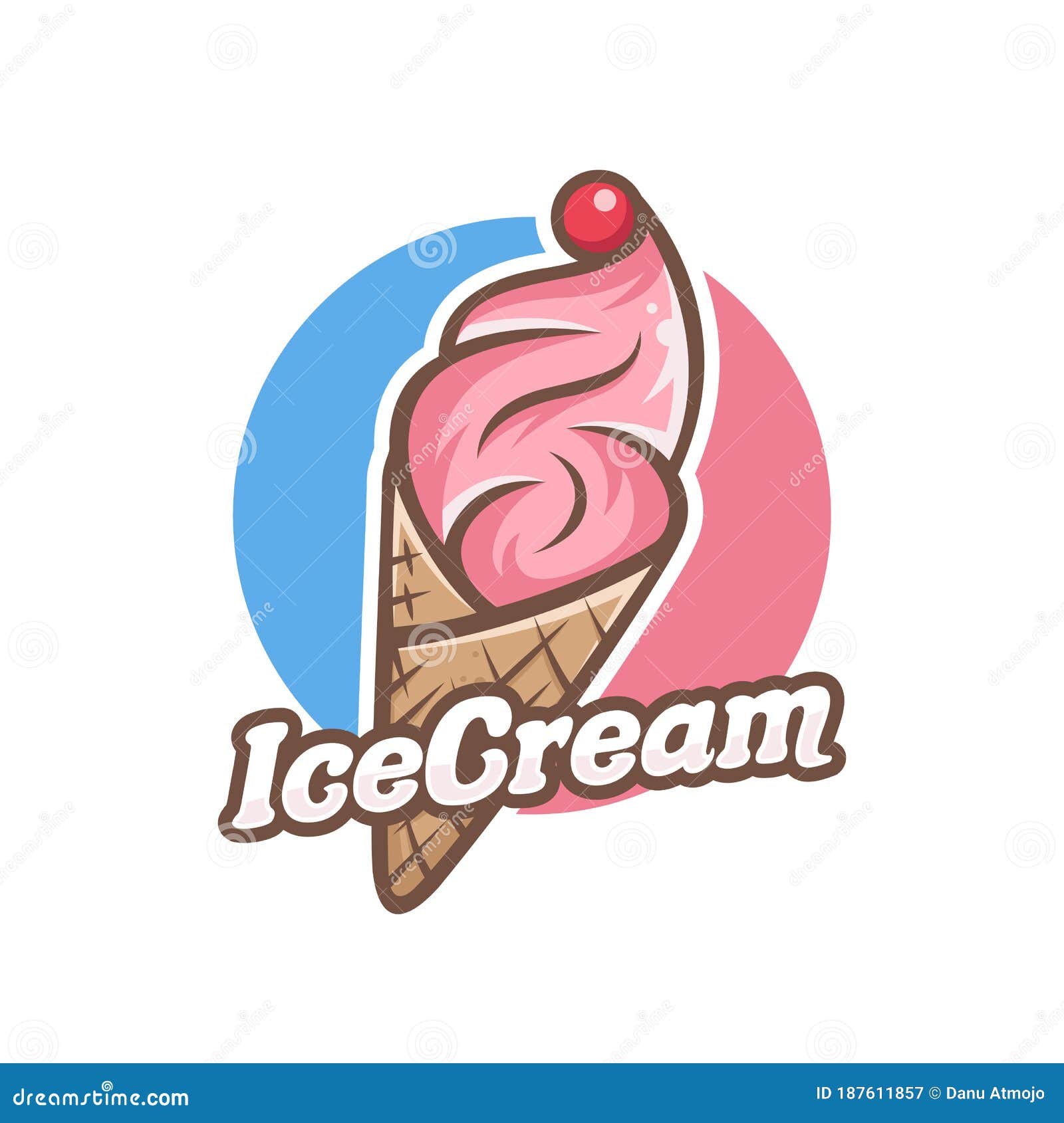 Ice Cream Gelato Clip Art Vector Design In Strawberry Matcha Banana ...