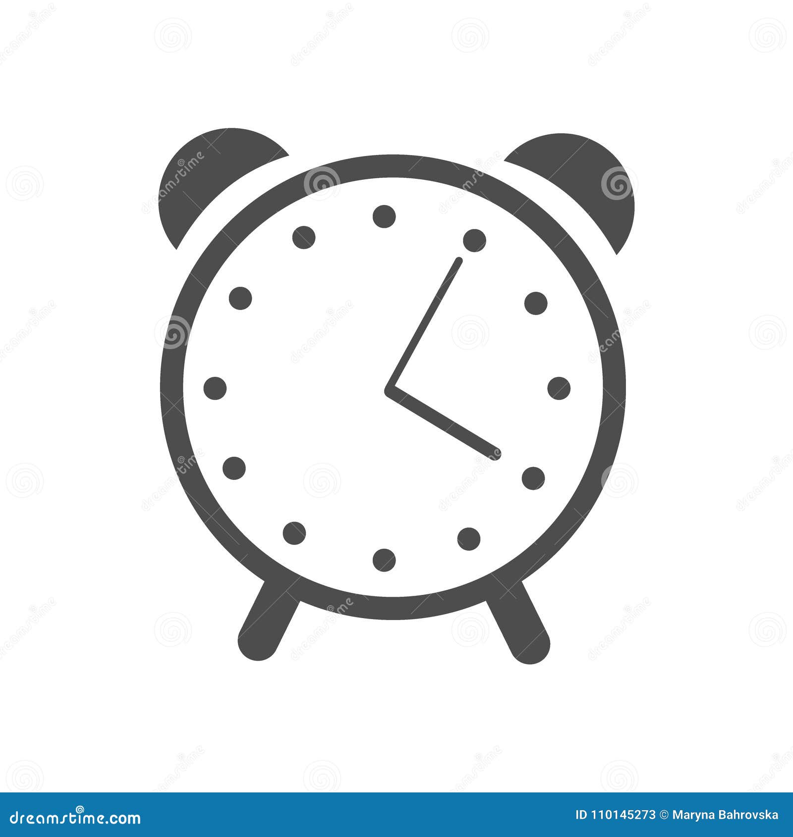 Web icon. Alarm clock stock vector. Illustration of dial - 110145273