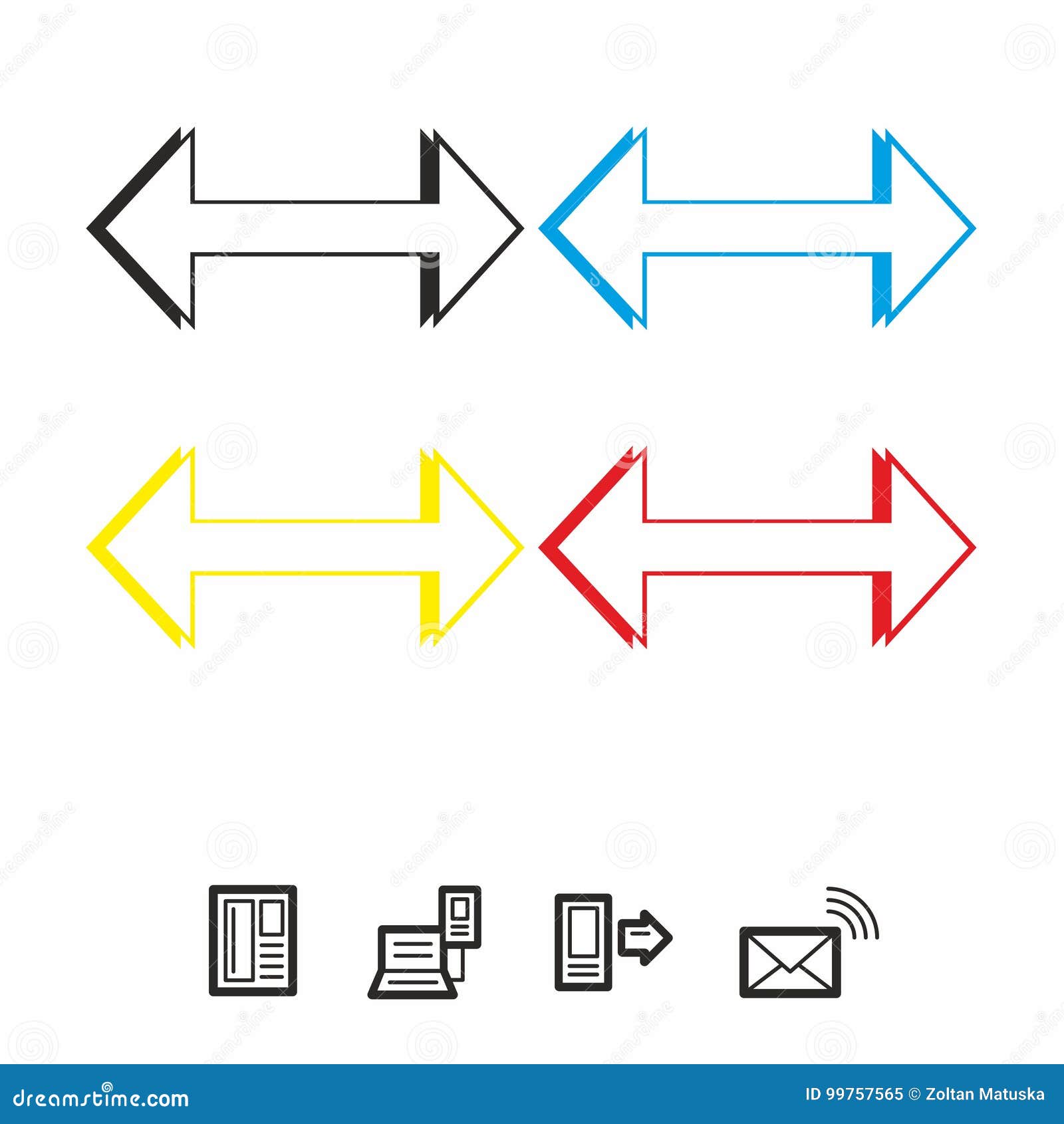 Web Icon Arrow Up Vector 4 Color Stock Vector - Illustration of next ...