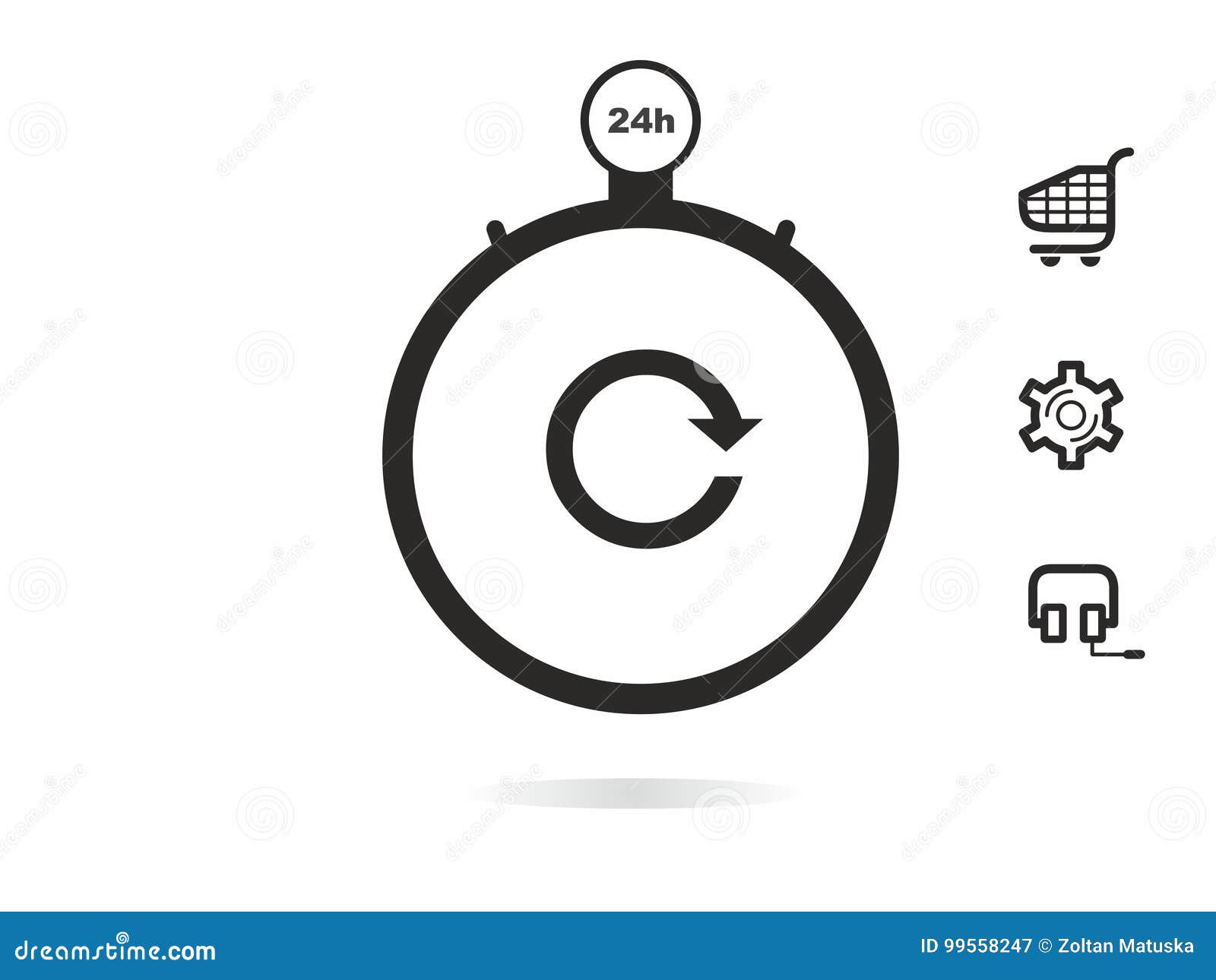 Web Icon Clock Time Sign Circle Vector Element Stock Vector ...