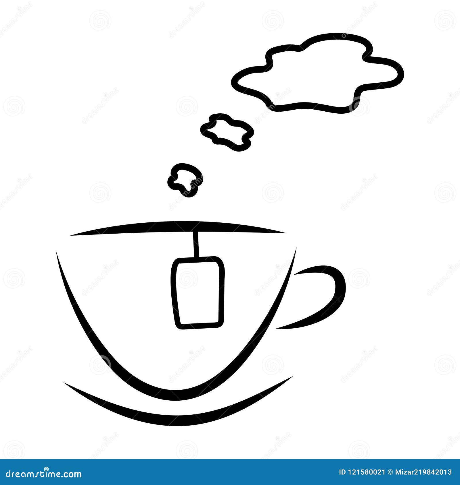 Web Icon Cup of Tea with Steam Cloud Stock Vector - Illustration of ...
