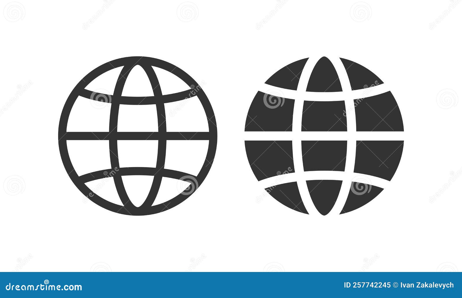 Web Icon. Globe or World Map Symbol. Sign App Button Vector Stock ...