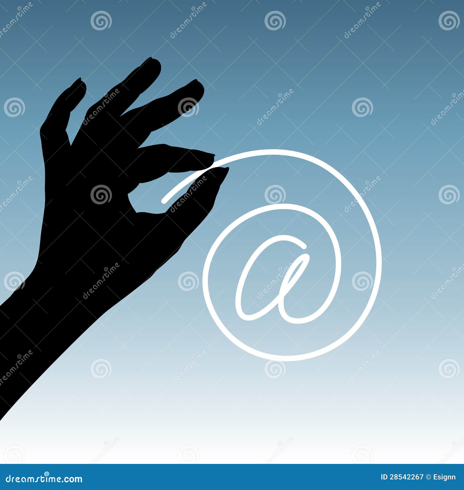 Web icon on hand stock vector. Illustration of background - 28542267