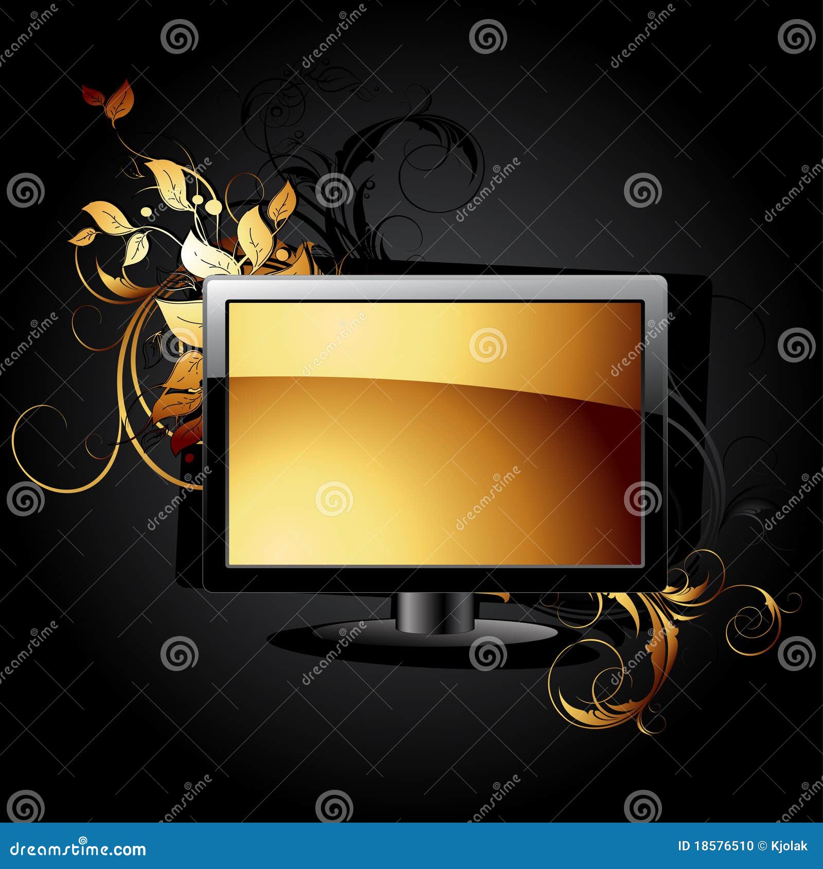 Web icon LCD panel stock vector. Illustration of black - 18576510