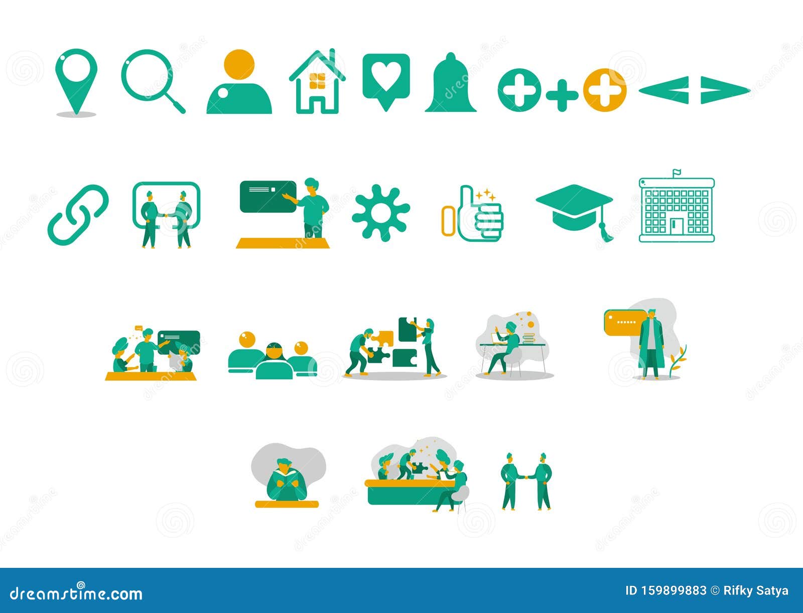 Icon Web / Using Interface Education Design Stock Vector - Illustration ...