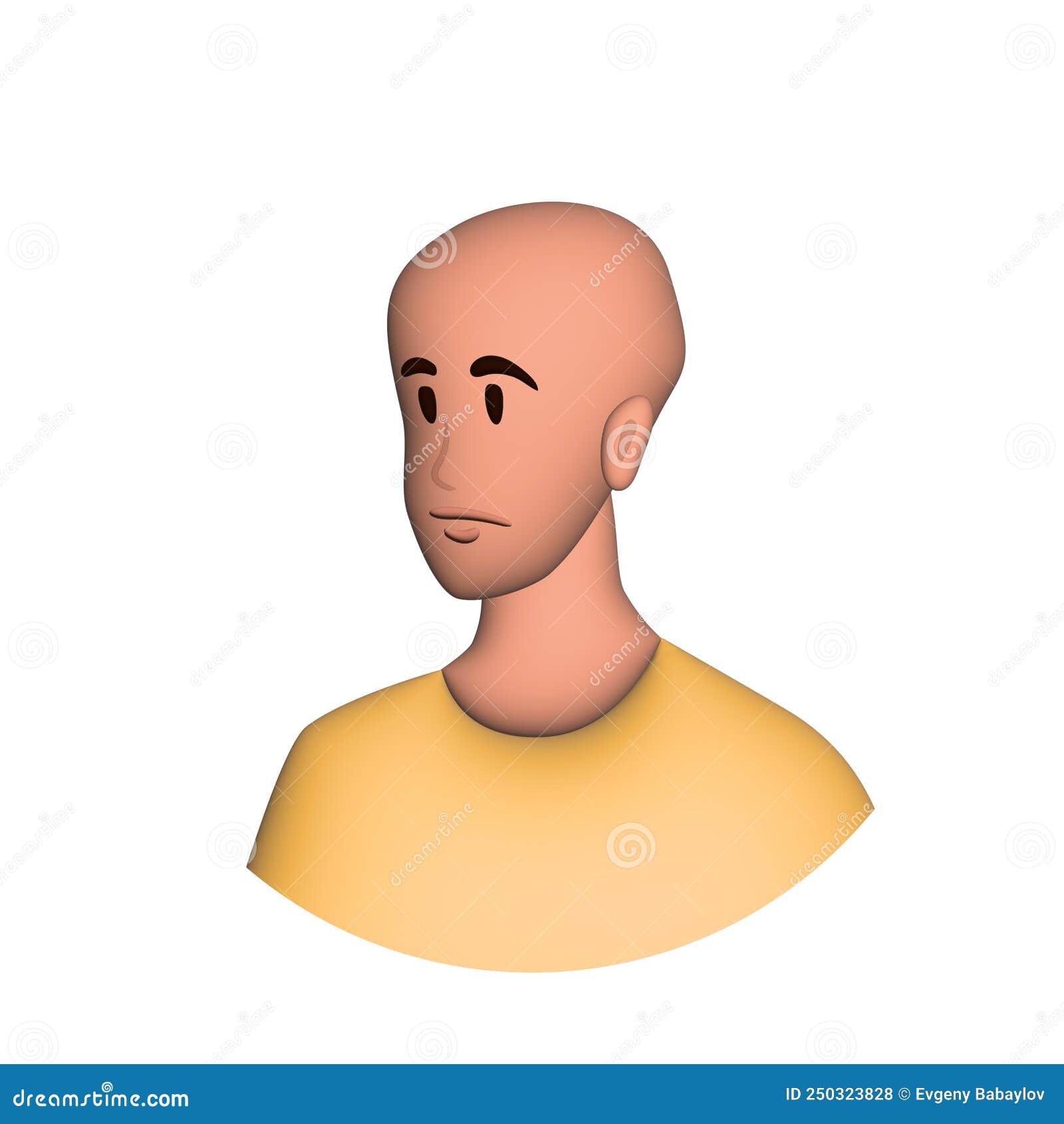 Web Icon Man, Bald Middle-aged Man Stock Illustration - Illustration of ...