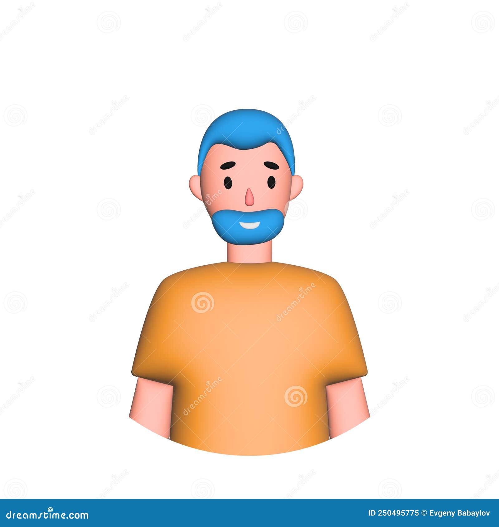 Web Icon Man, Middle-aged Man with Beard Stock Illustration ...