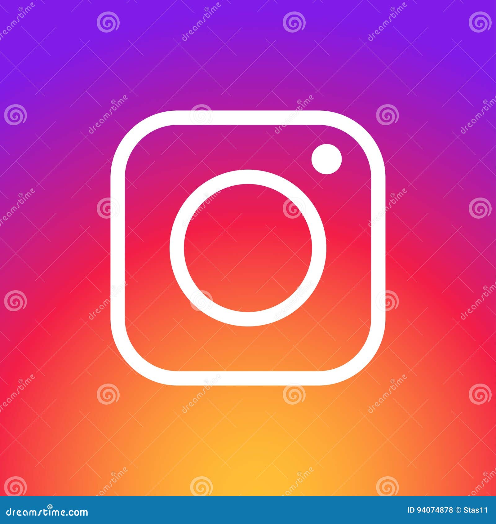 Web Icon of Modern Lineart Camera. Digital Application Pictogram Stock ...