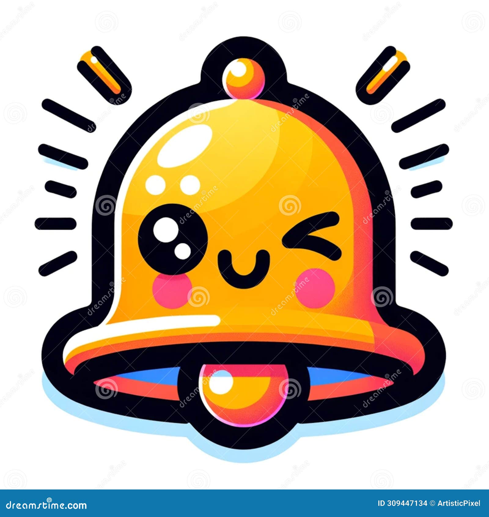 Pixie Series Notifications Icon: Alerts with a Smile Stock Illustration ...